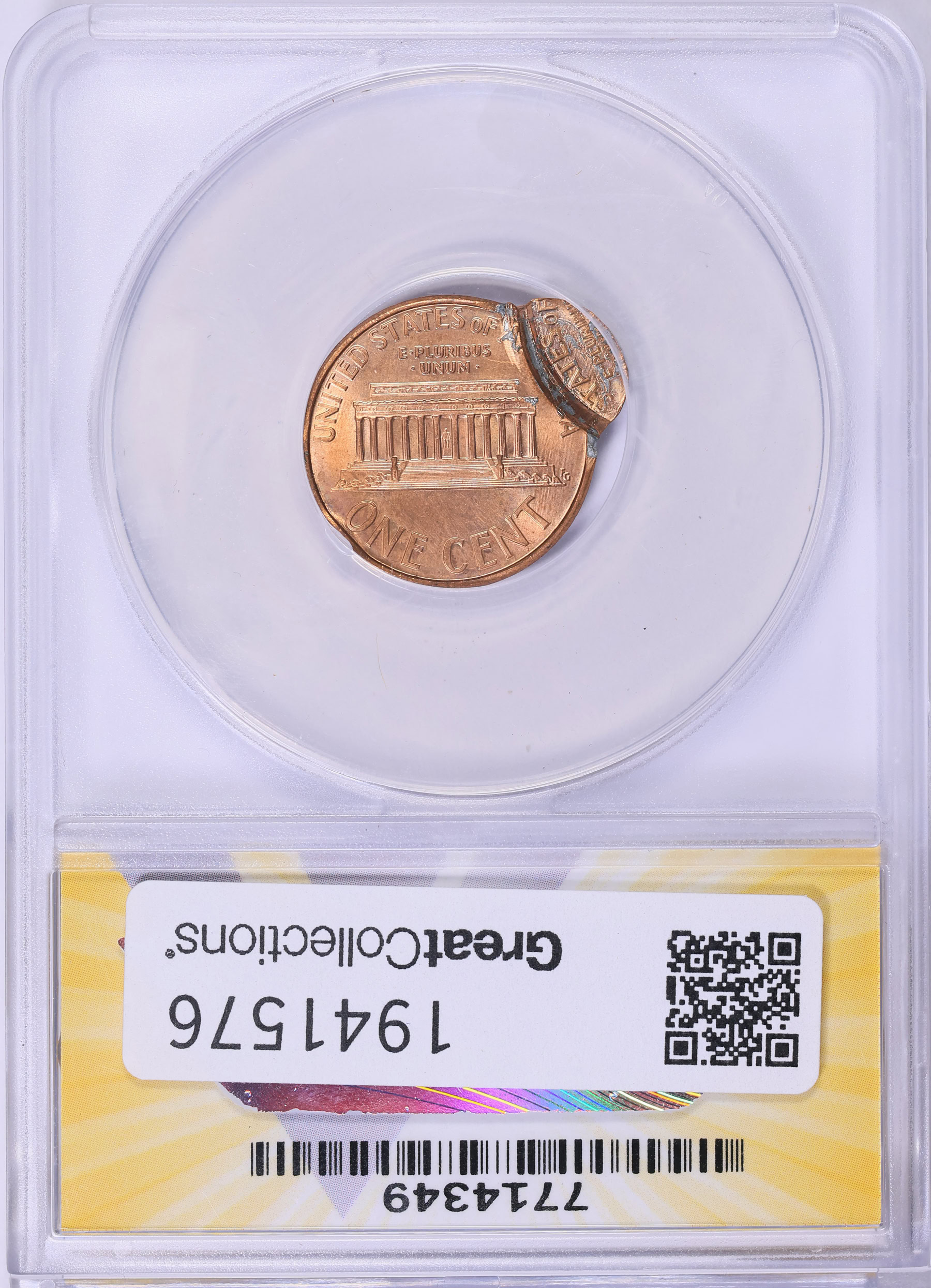 Mint Error (ND) Lincoln Cent Double Struck ANACS MS-63 RD | ANACS Cert #7714349 ...