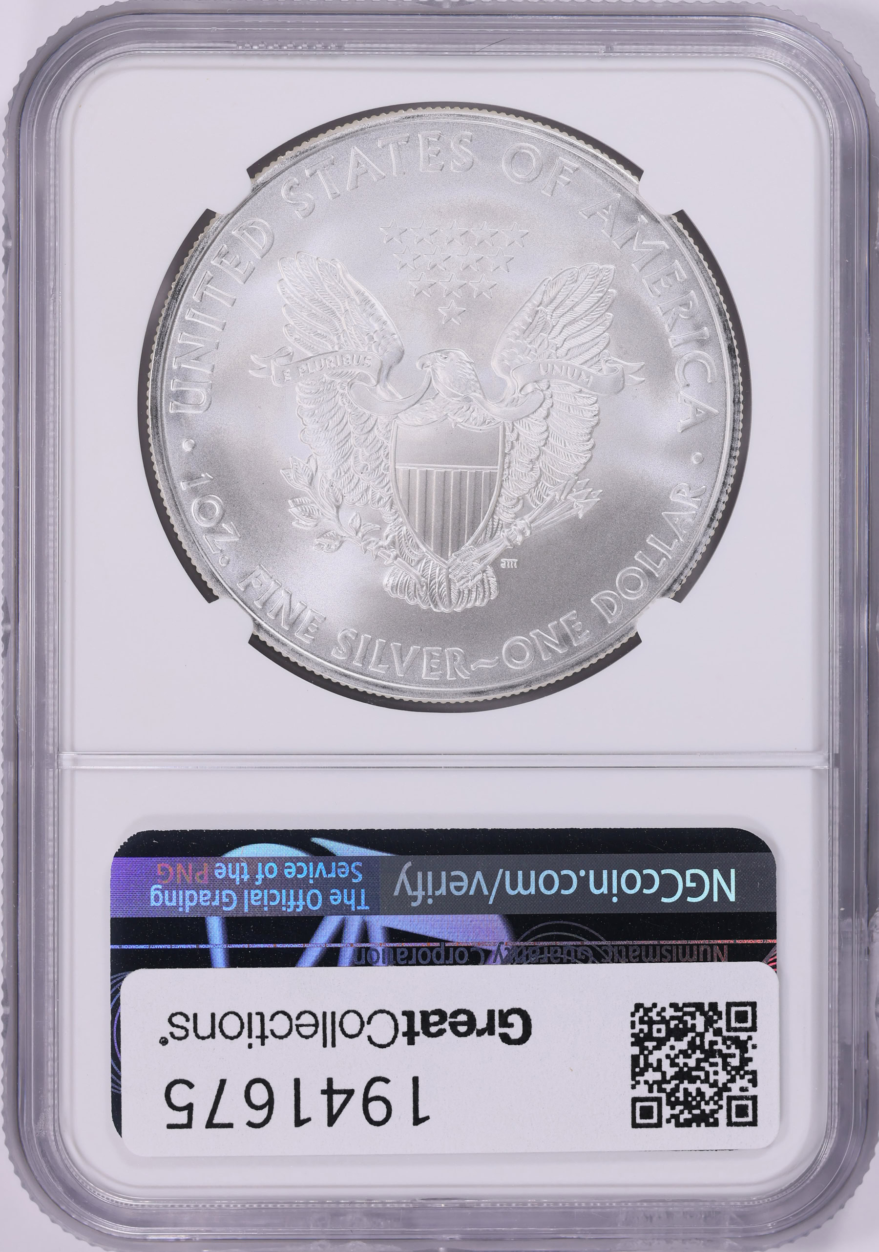 2010 $1 Silver Eagle NGC MS-70 (Item 1941675) | GreatCollections Coin ...