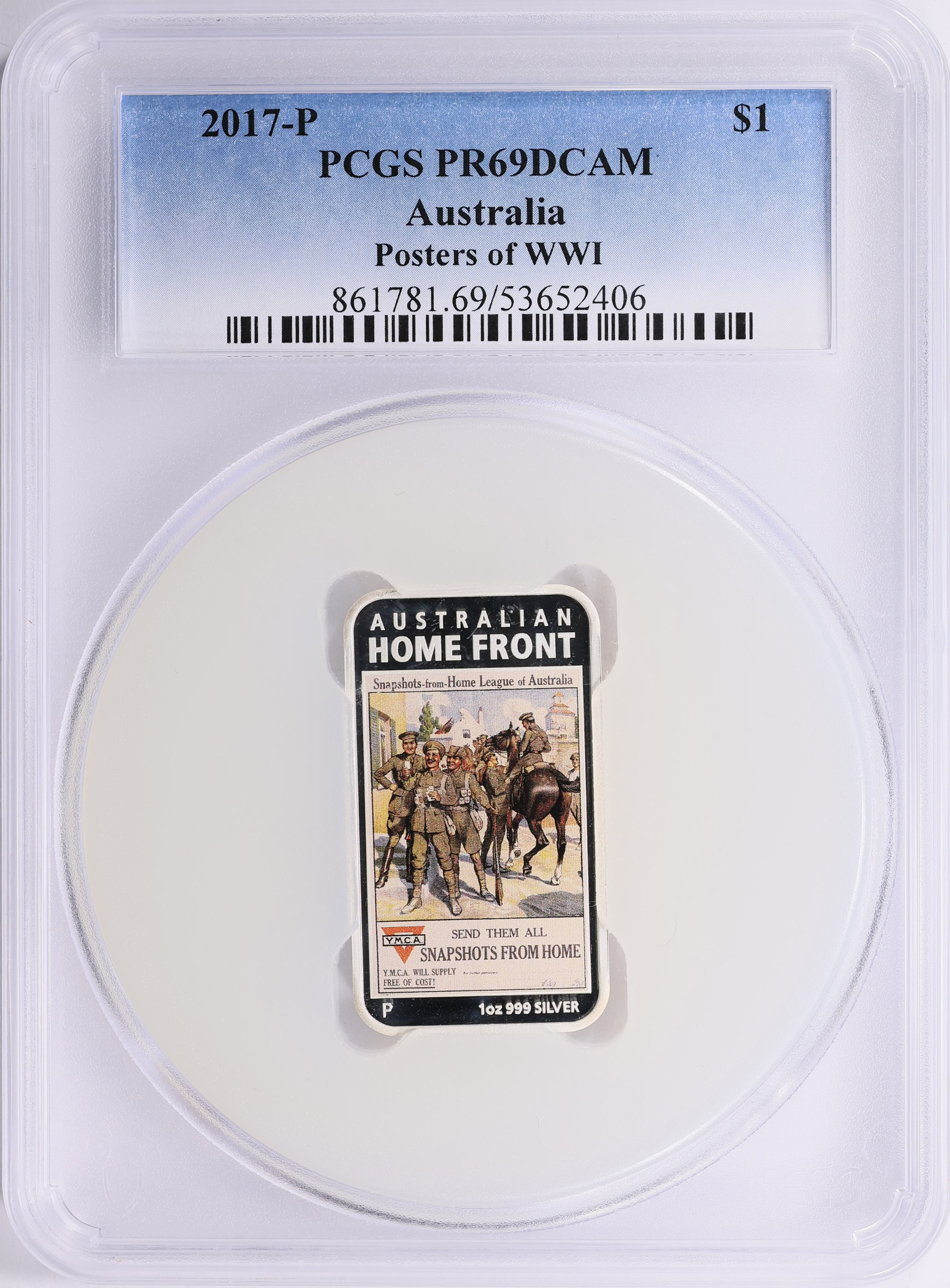 Australia 2017-P Colorized Silver Dollar Posters of WWI Home Front KM ...