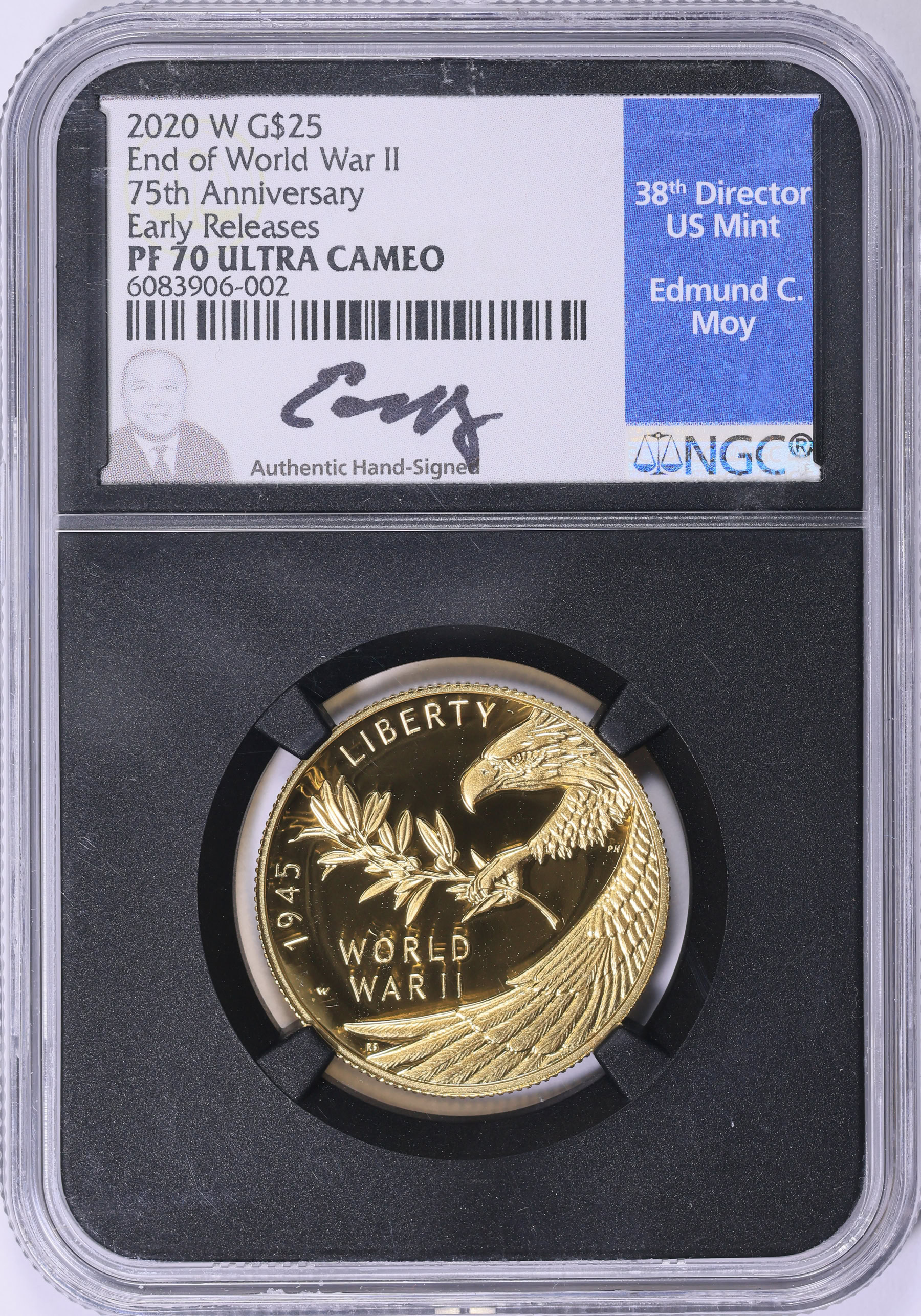 2020-W End of World War II 75th Anniversary Gold $25 Early Releases NGC ...