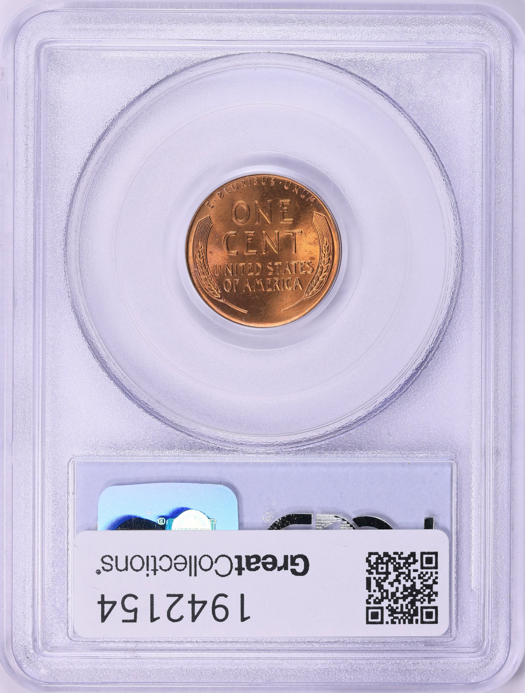 1958 Lincoln Cent PCGS MS-66 RD (Item 1942154) | GreatCollections Coin ...