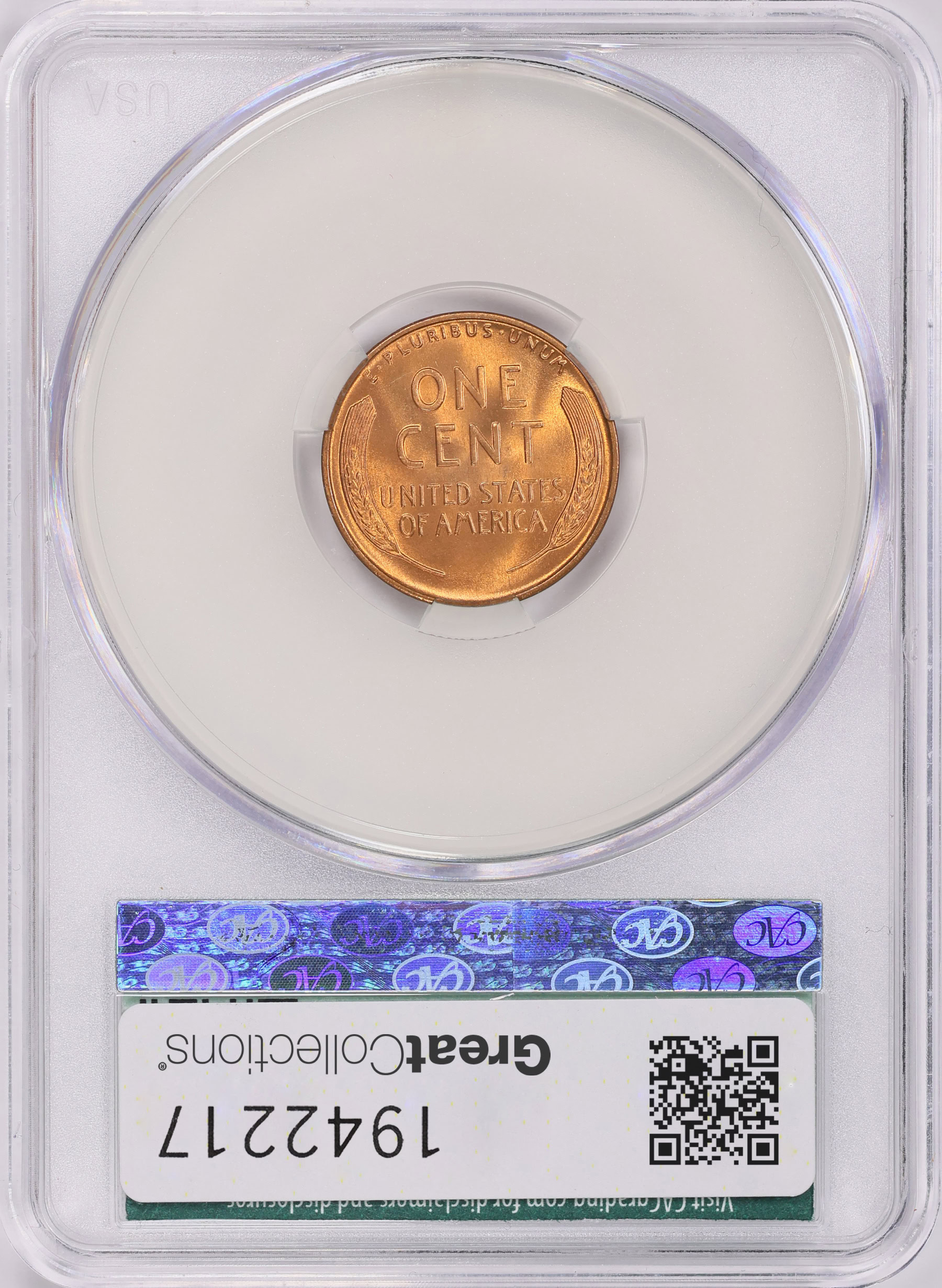 1930 Lincoln Cent CACG MS-66+ RD (Item 1942217) | GreatCollections Coin ...