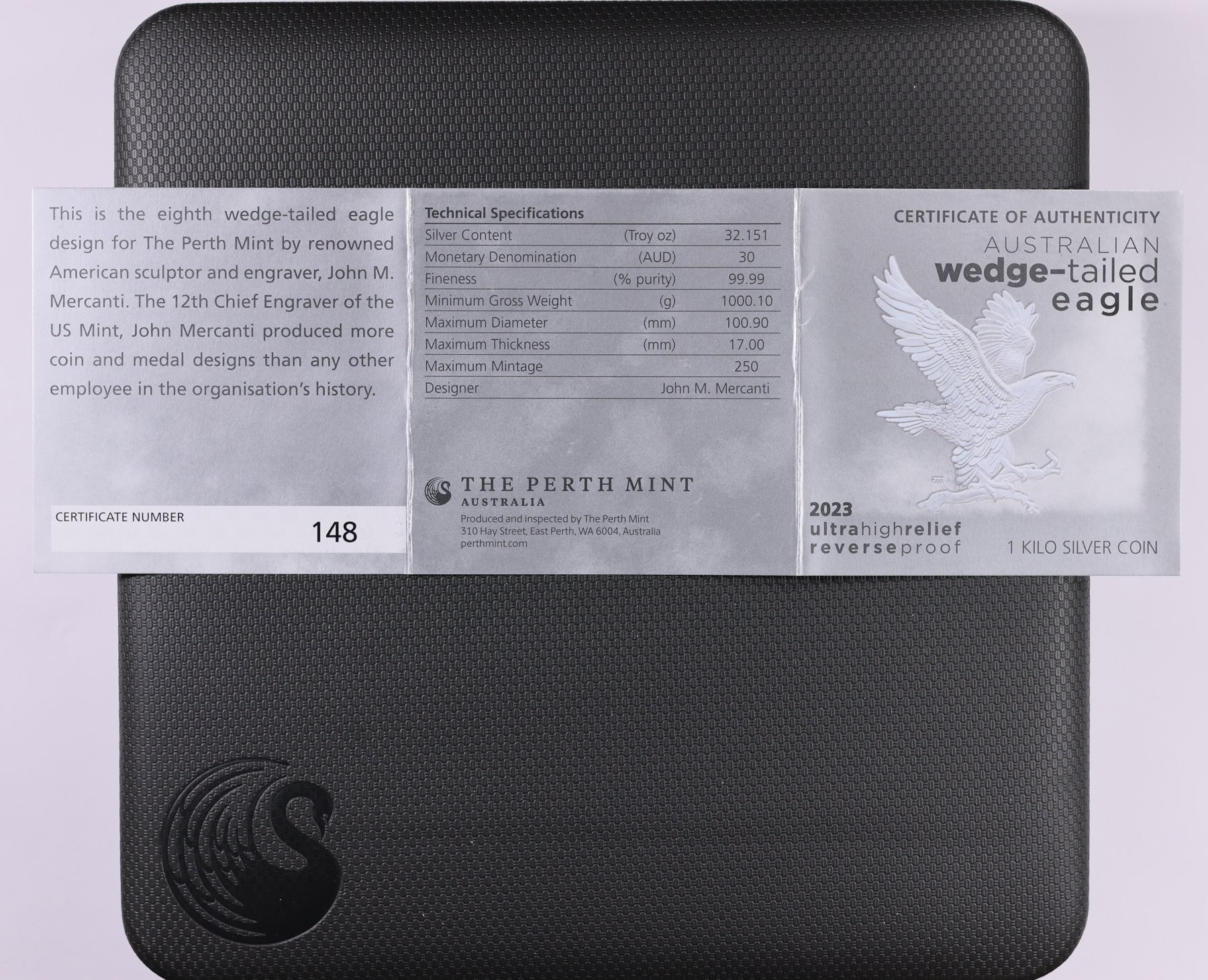 Australia 2023-P Silver $30 Wedge-Tailed Eagle Ultra High Relief ...