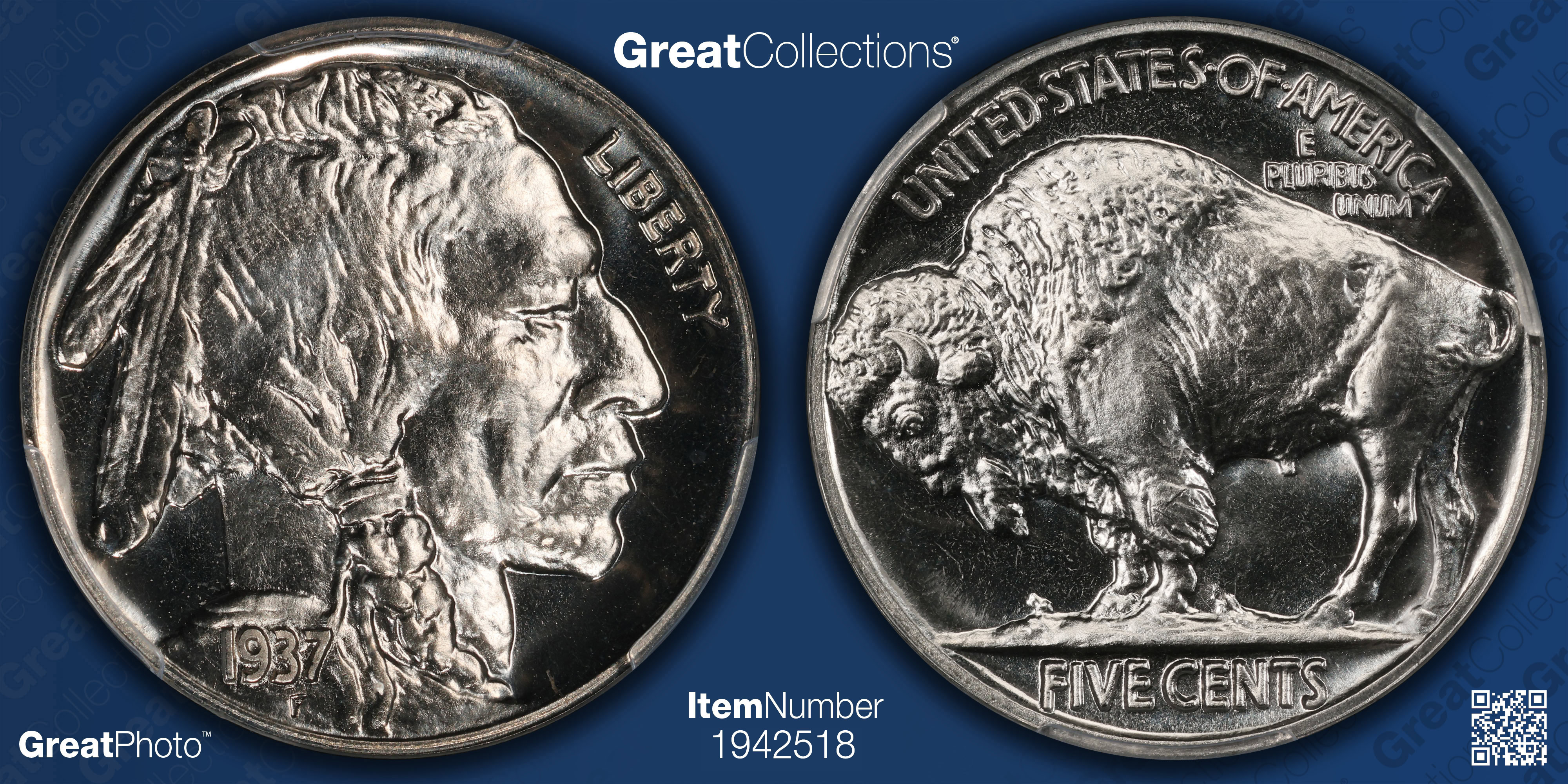 1937 Buffalo Nickel PCGS Proof-67+ (Item 1942518) | GreatCollections ...