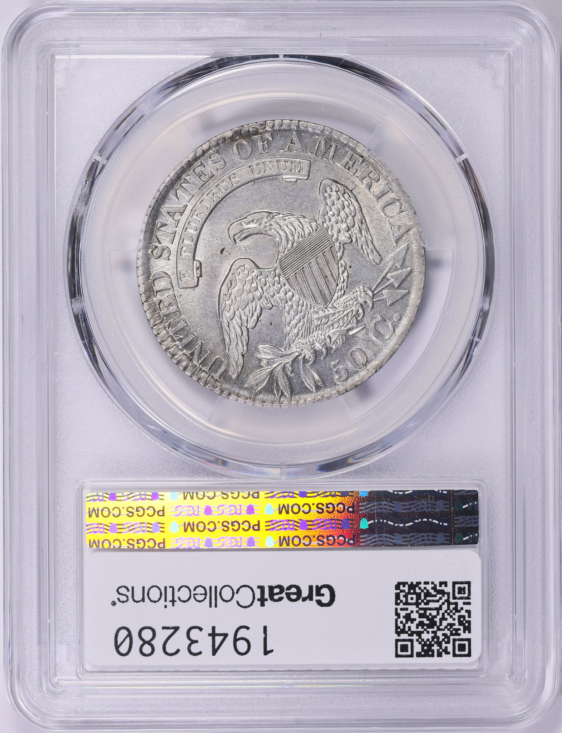 1827 Capped Bust Half Dollar Square Base 2 PCGS AU-55 (Toned) (Item ...