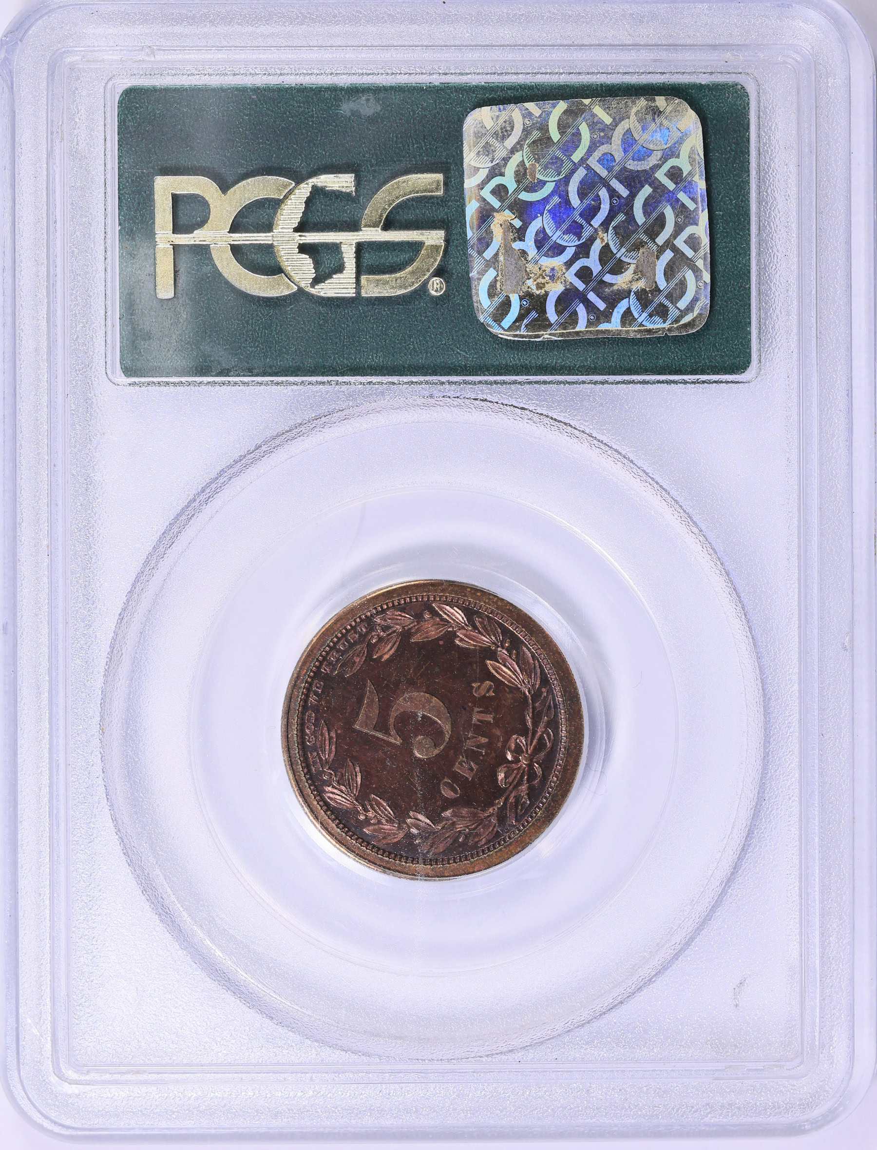 Pattern 1868 5c J-626 PCGS Proof-64 RB (CAC Green) OGH (Item 1943339 ...