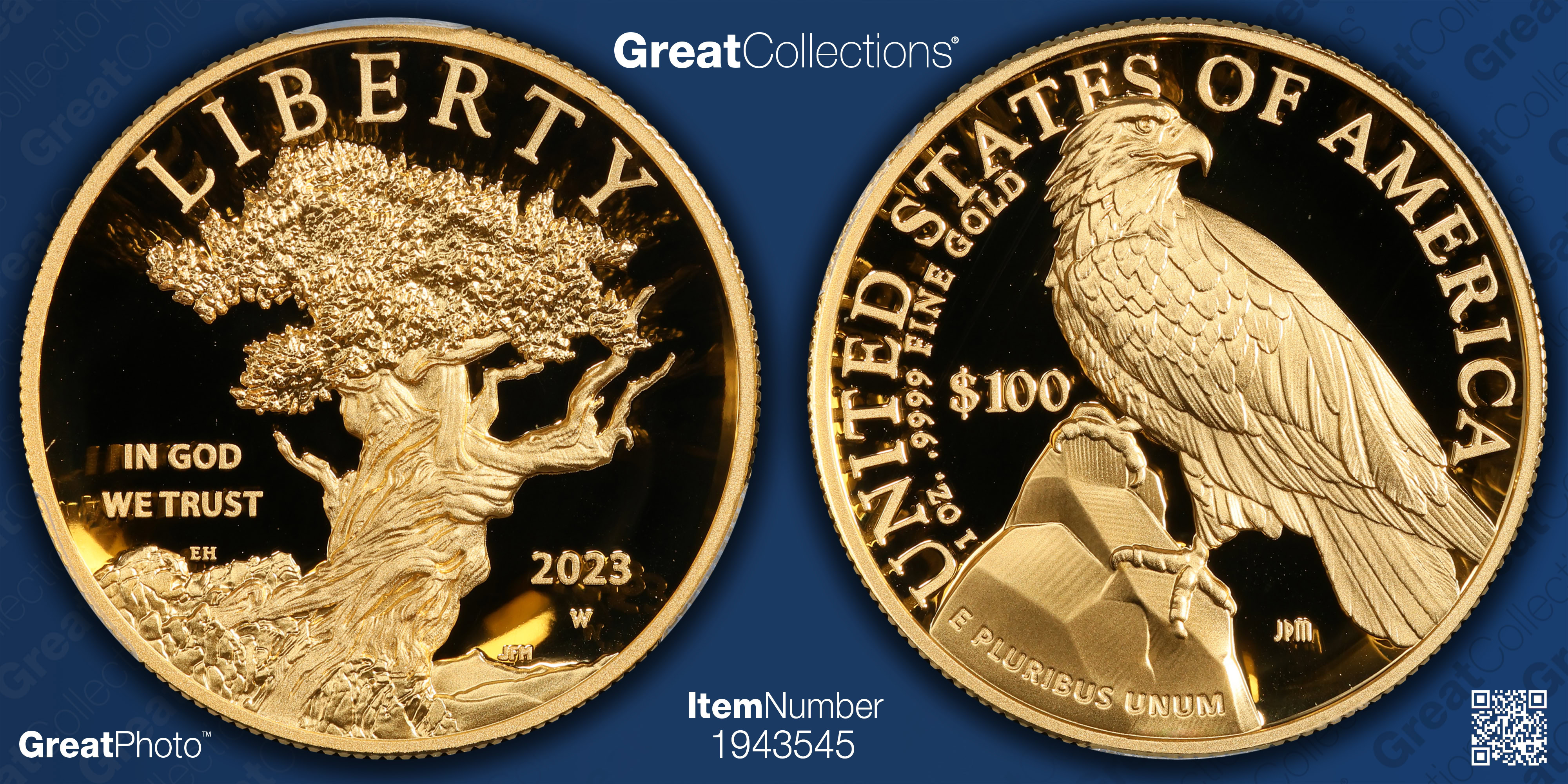 2023-W Gold $100 American Liberty High Relief First Strike PCGS Proof ...