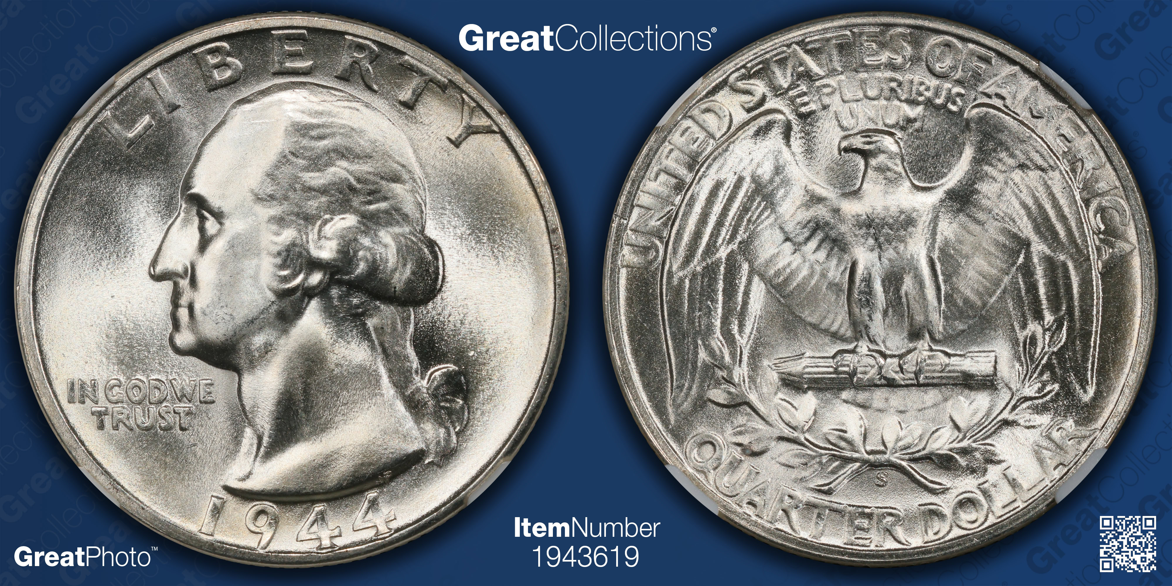 1944-S Washington Quarter Doubled Die Obverse FS-101 NGC MS-68 (Item ...