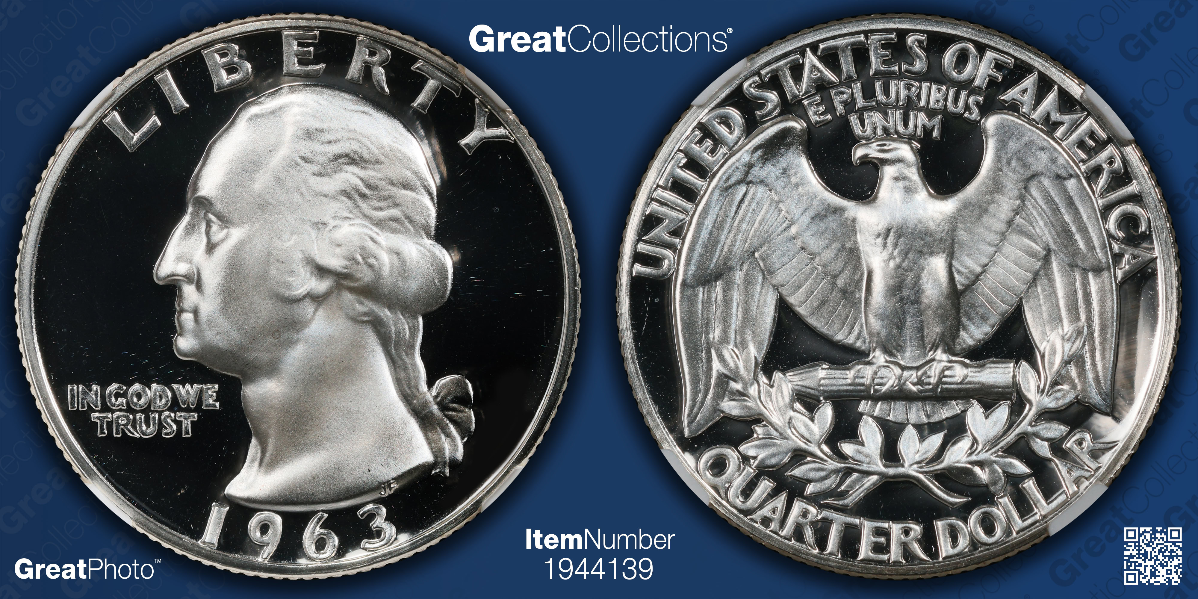 1963 Washington Quarter NGC Proof-68 UC (Item 1944139 ...