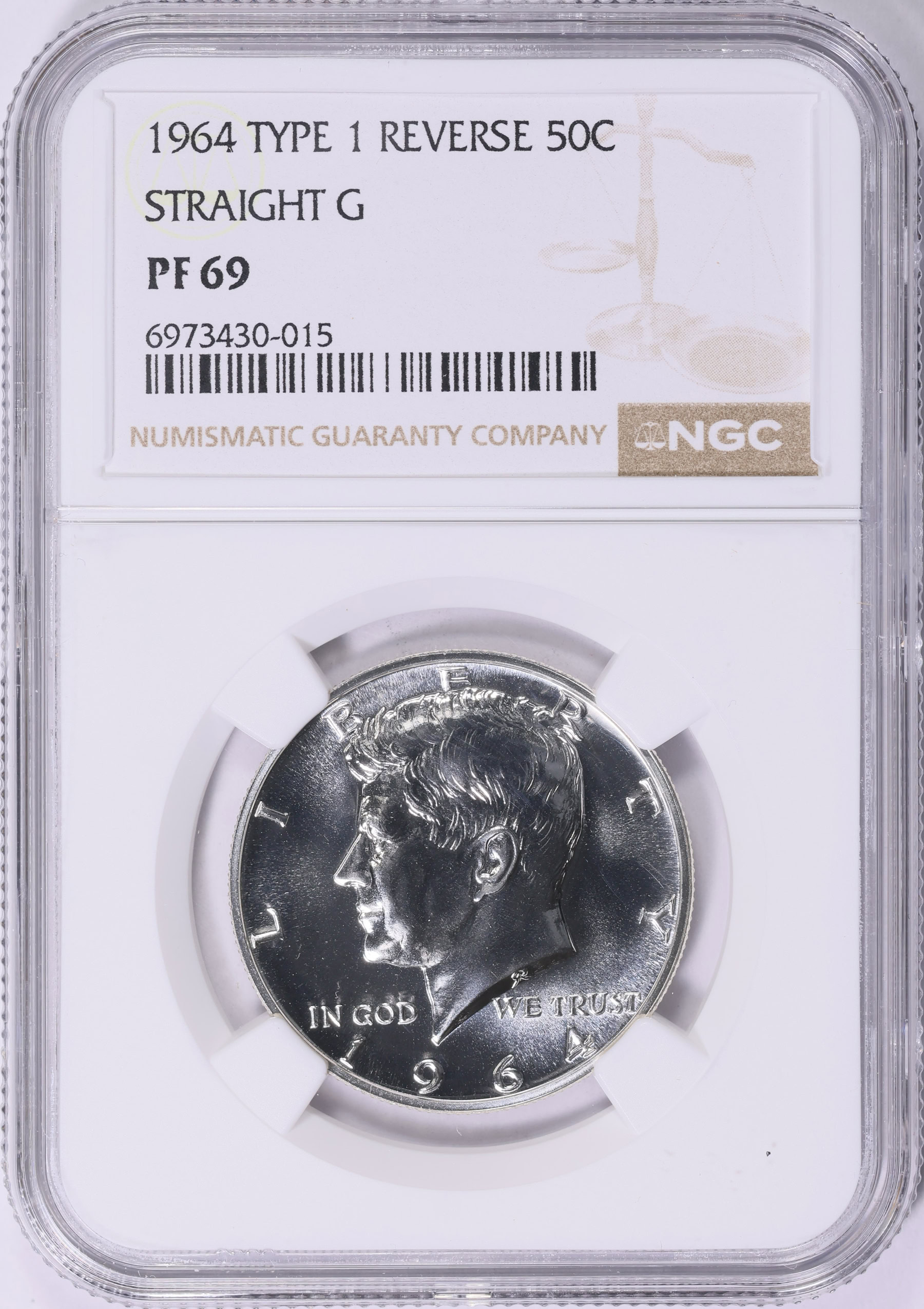 1964 Kennedy Half Dollar Type 1 Reverse Straight G NGC Proof-69 | NGC ...