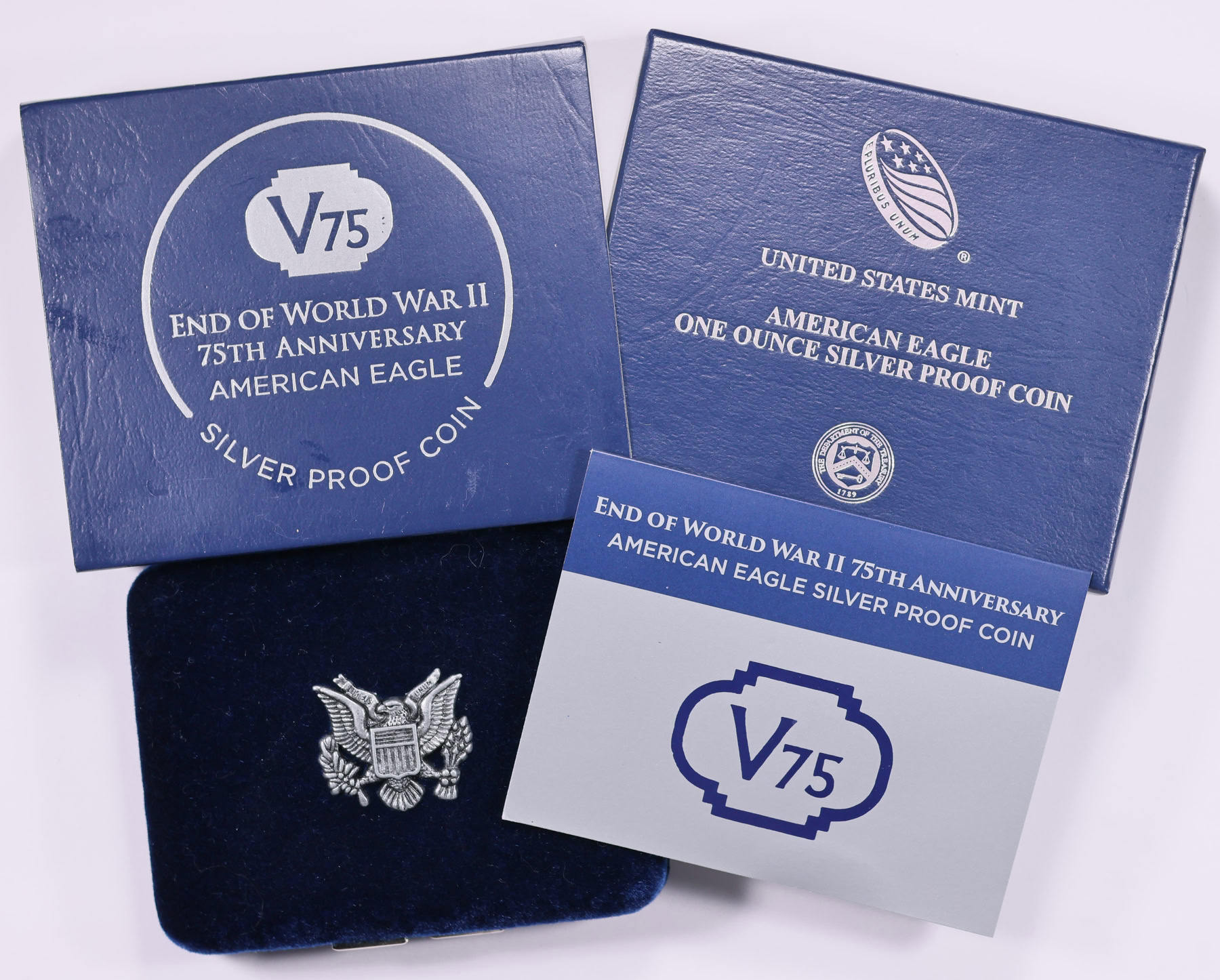 2020-W $1 Silver Eagle V75 Privy First Strike With Original Government ...