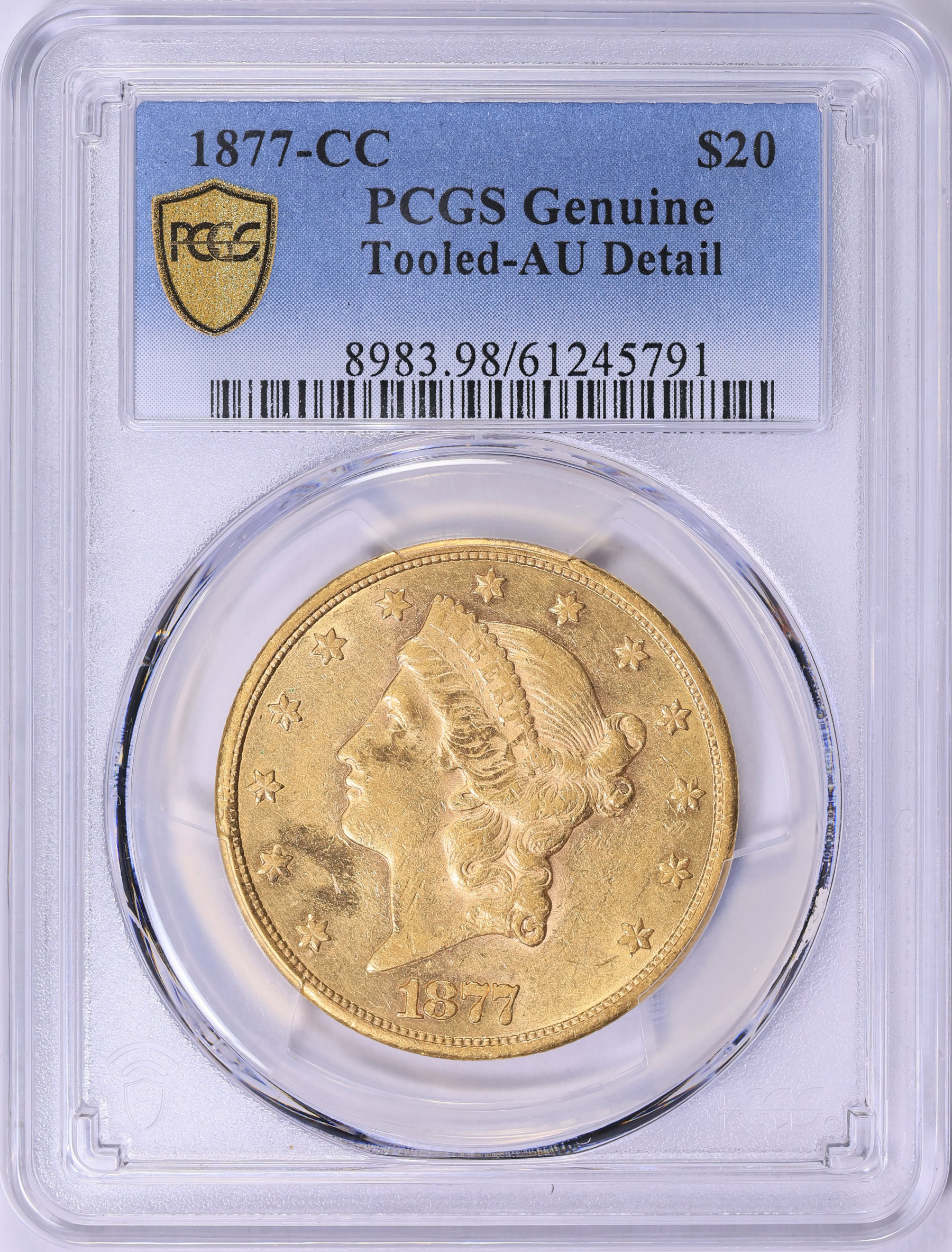 1877-CC Liberty Gold Double Eagle PCGS Genuine AU Details (Item 1944975 ...