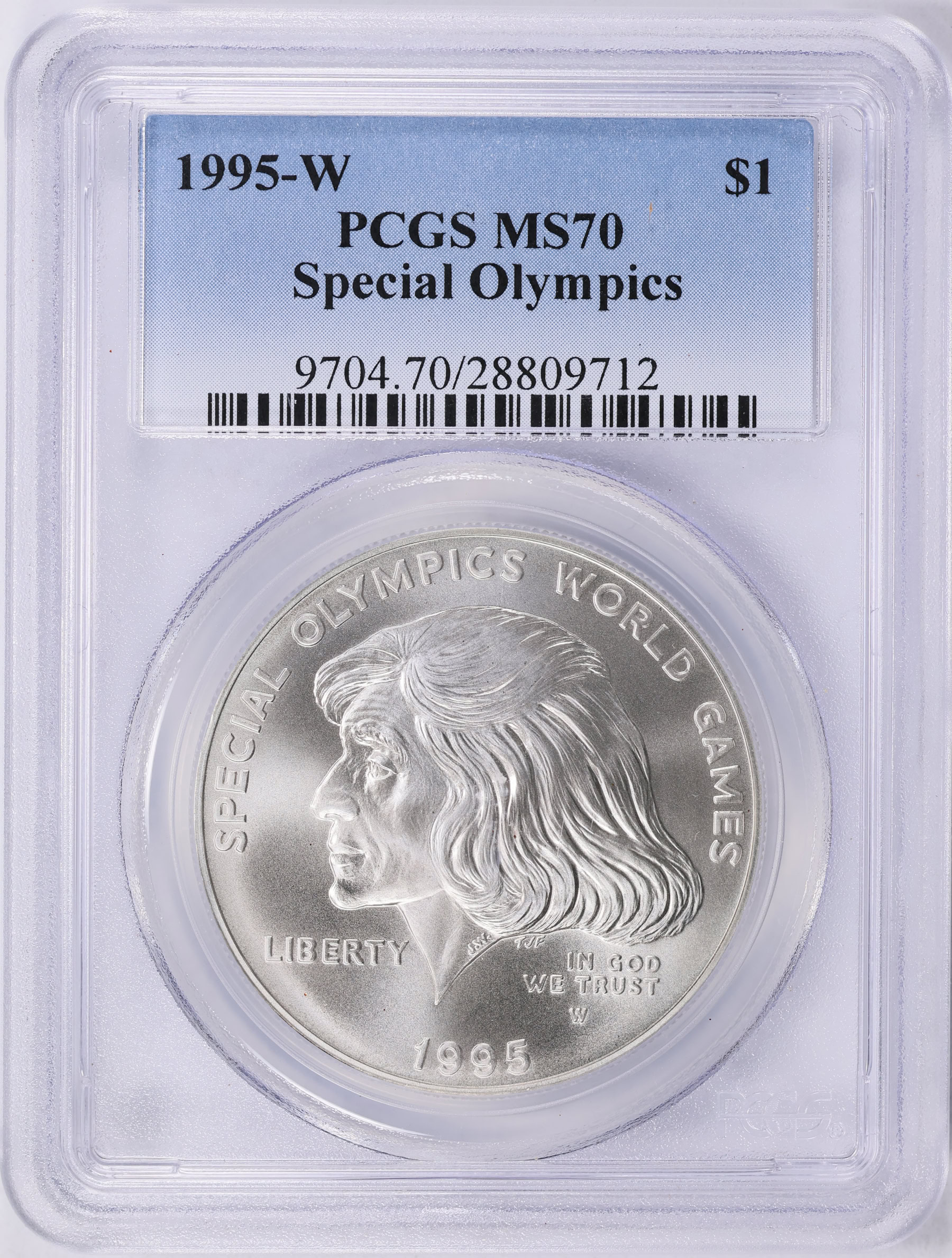 1995-W Special Olympics World Games Silver Dollar PCGS MS-70 (Item ...