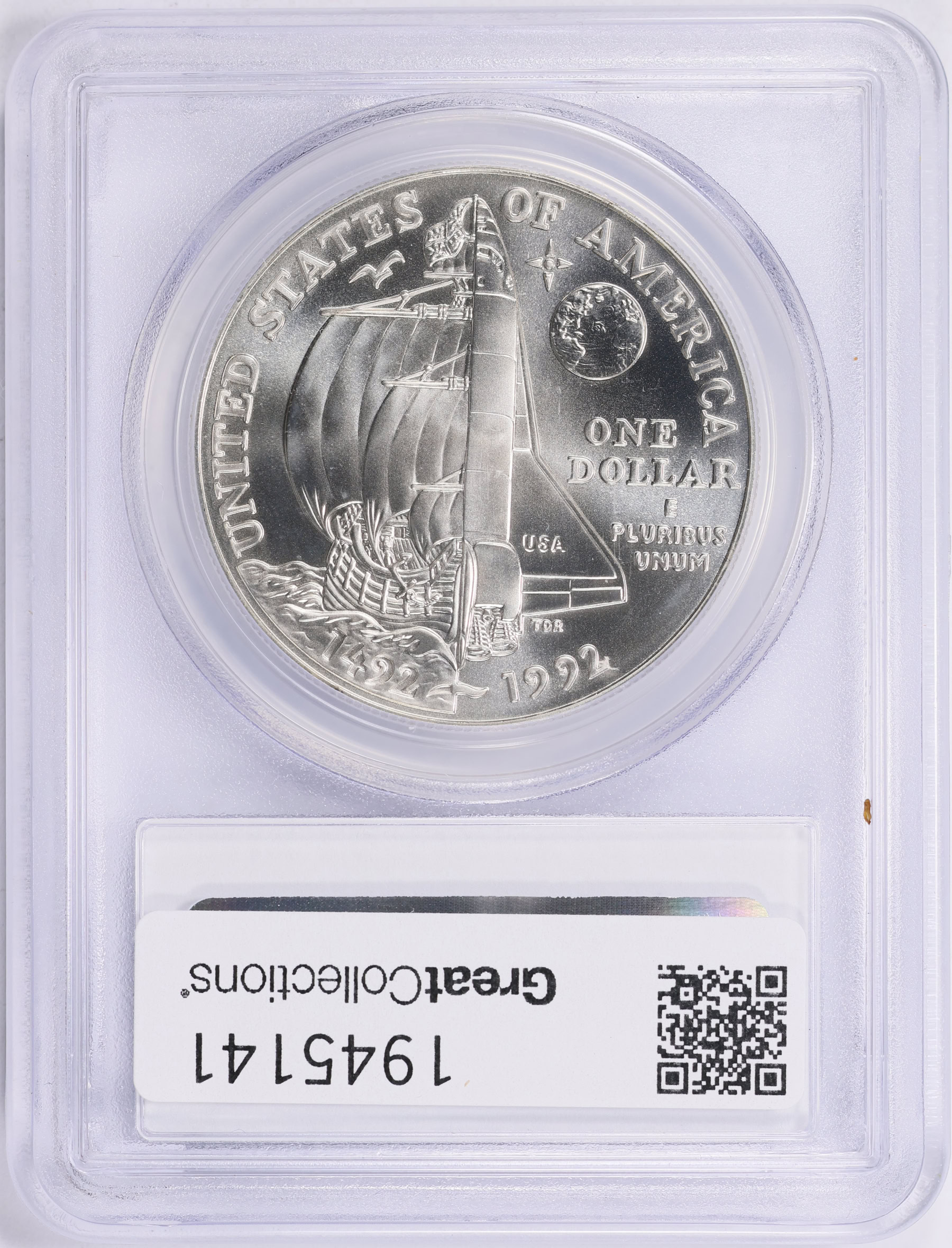1992-D Christopher Columbus Quincentenary Silver Dollar PCGS MS-70 ...