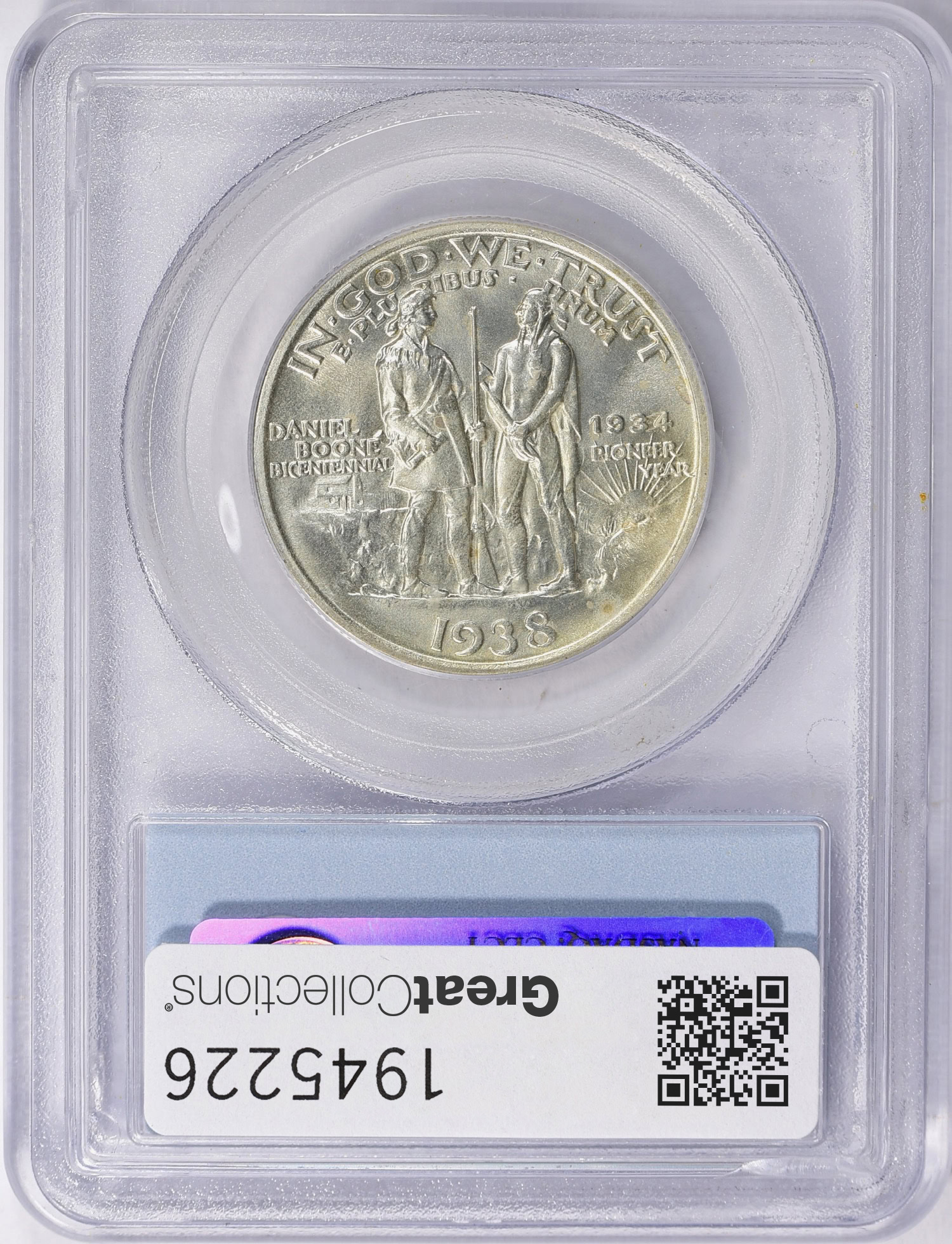 1938 Daniel Boone Bicentennial Half Dollar PCGS MS-65 (Item 1945226 ...