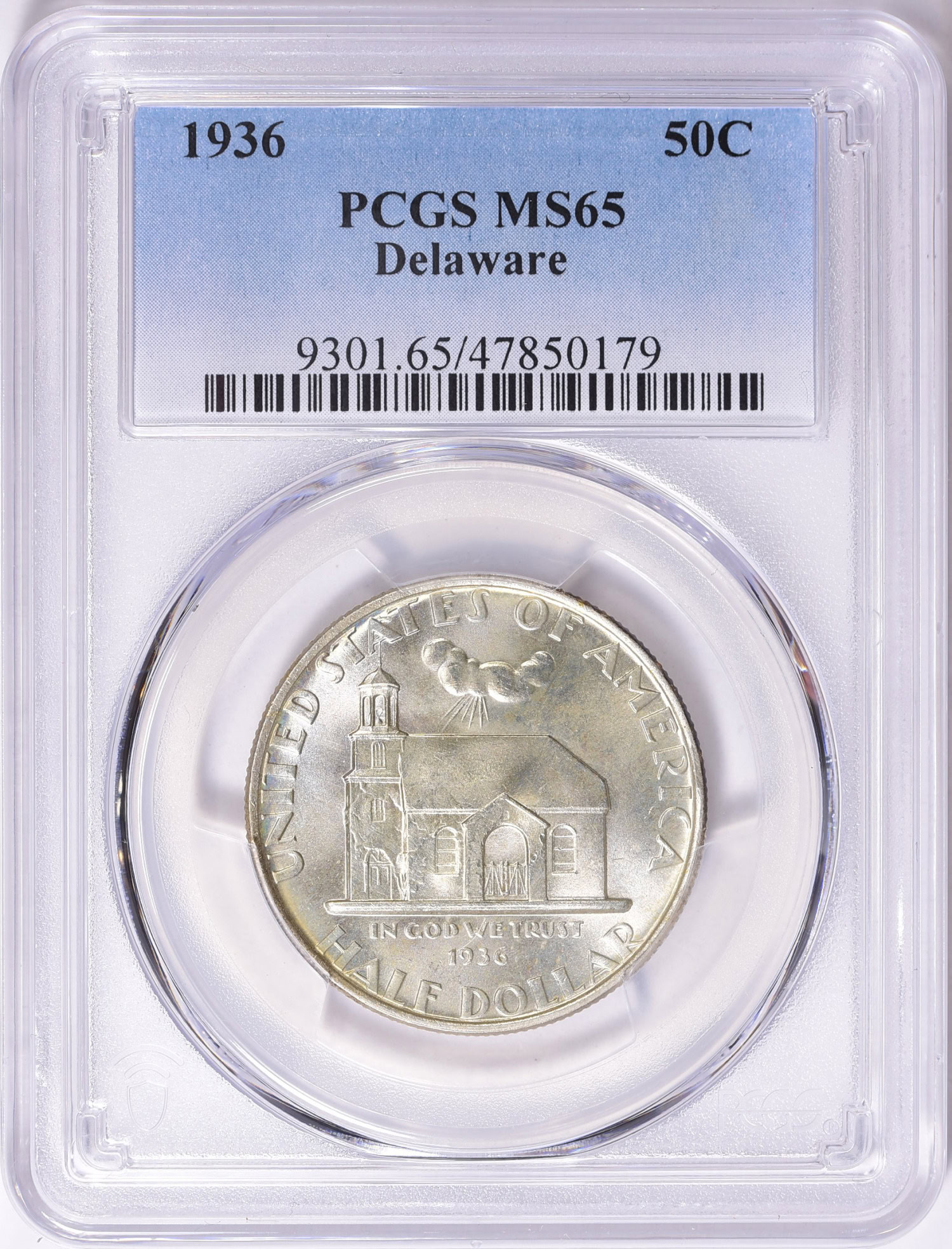 1936 Delaware Tercentenary Half Dollar PCGS MS-65 (Item 1945236 ...