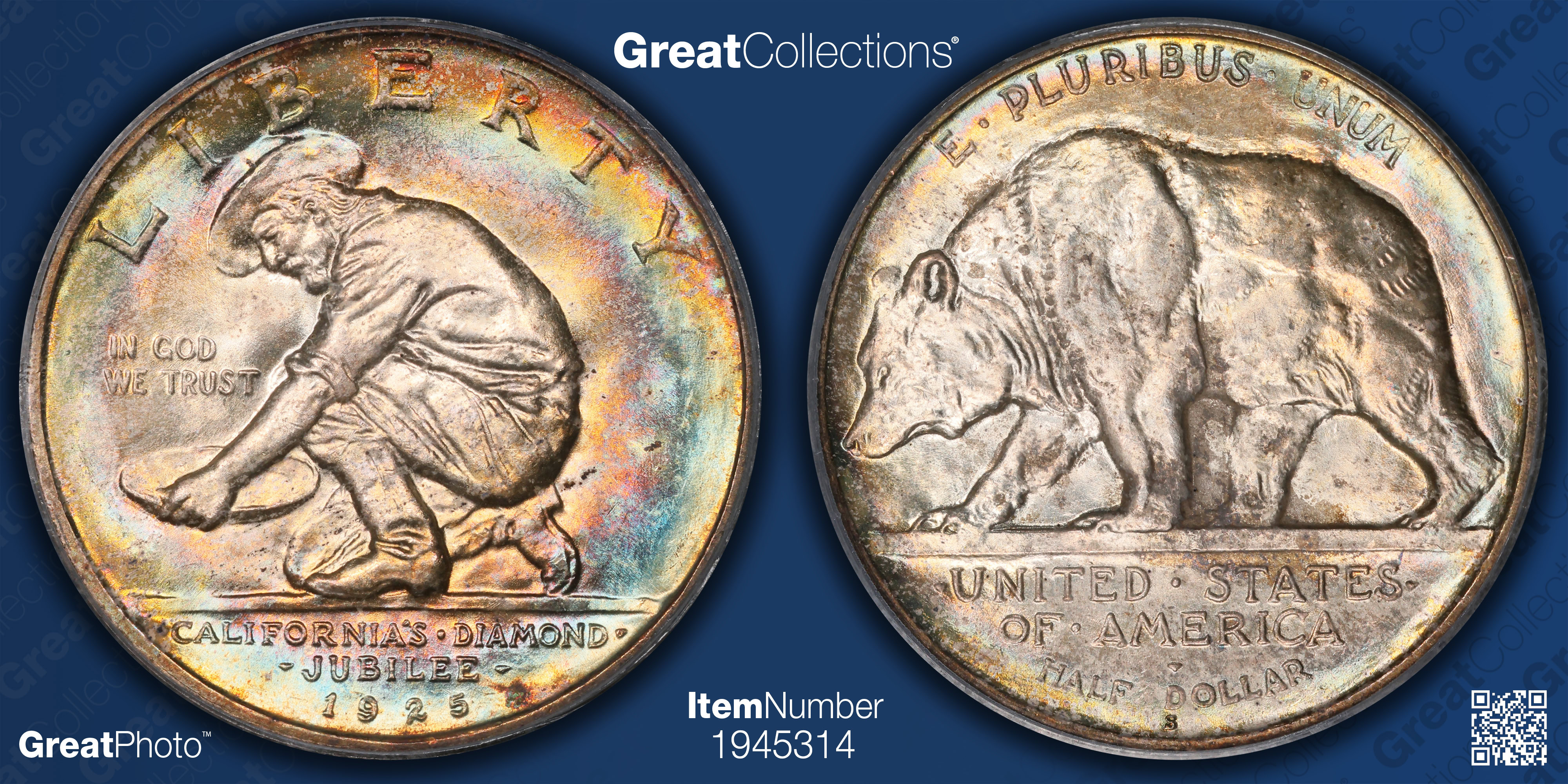 1925-S California Diamond Jubilee Half Dollar PCGS MS-67 (Paul Denby ...