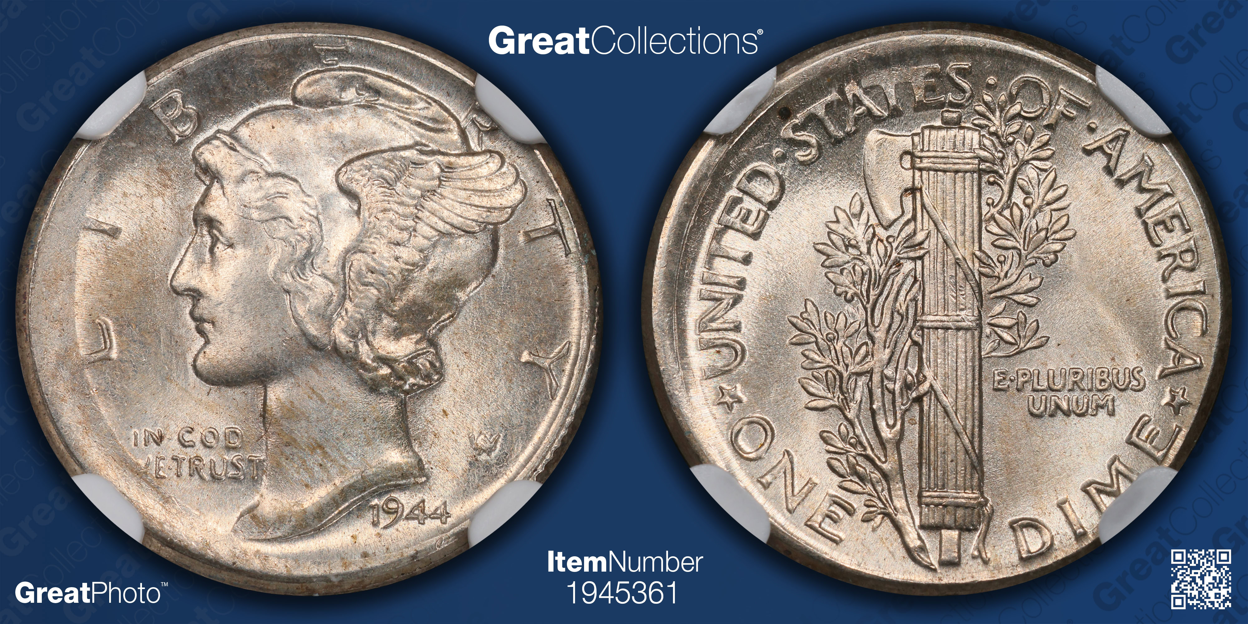 Mint Error 1944 Mercury Dime Broadstruck NGC Unc Details | NGC Cert ...