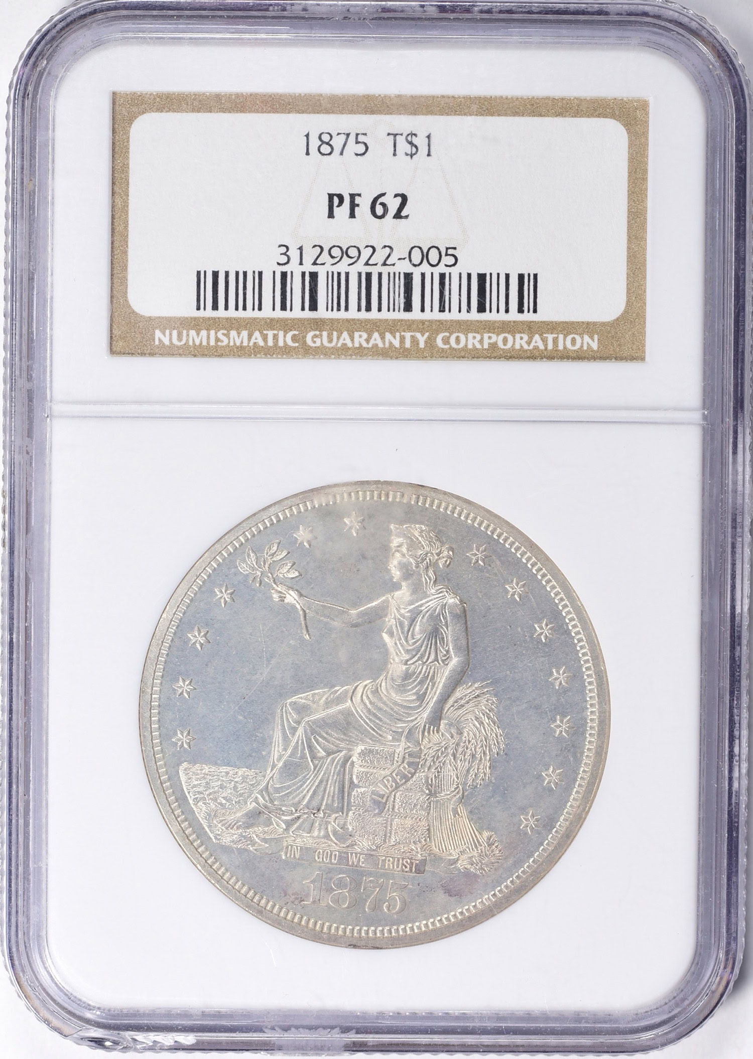1875 Trade Silver Dollar NGC Proof-62 (Item 1945545) | GreatCollections ...