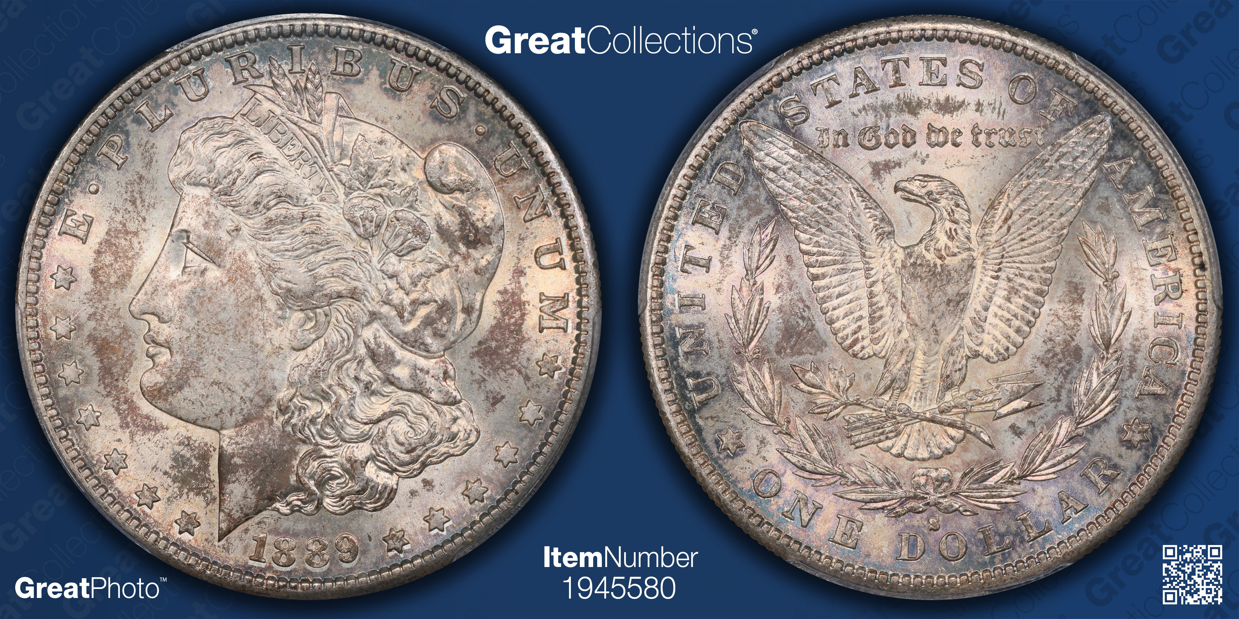 1889-S Morgan Silver Dollar PCGS MS-63 (Toned) (Item 1945580 ...