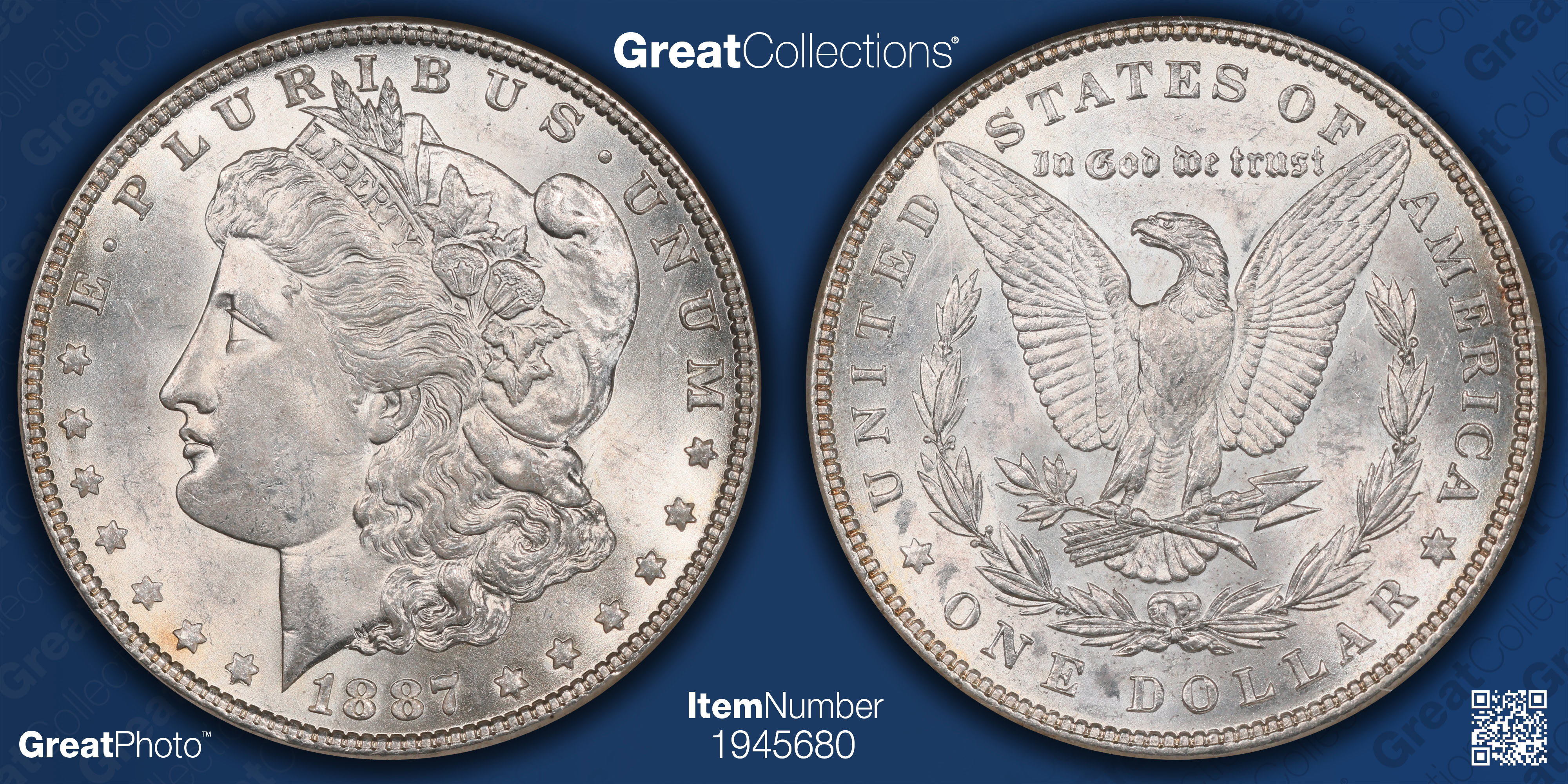 1887 Morgan Silver Dollar Alligator Eye VAM-12 *Top 100* NGC MS-63 ...