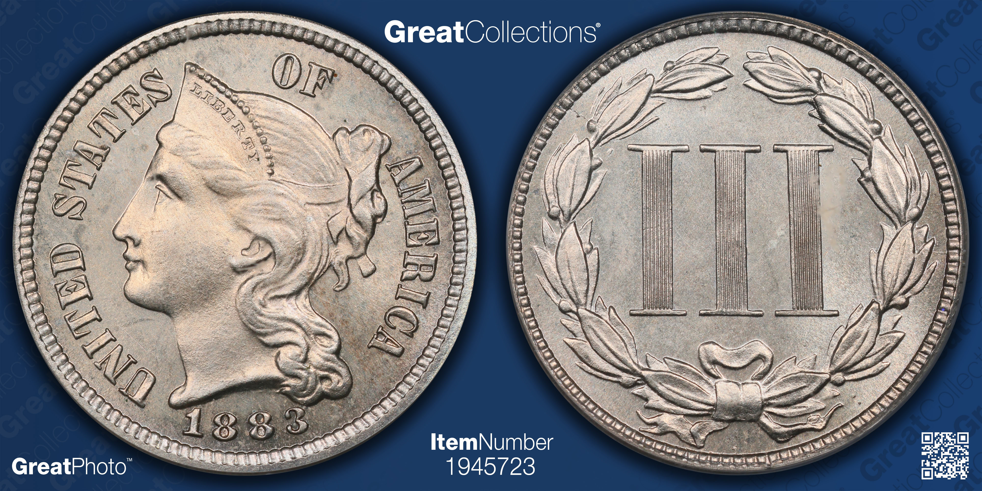 1883 Nickel Three-Cent Piece PCGS Proof-63 OGH (Item 1945723 ...