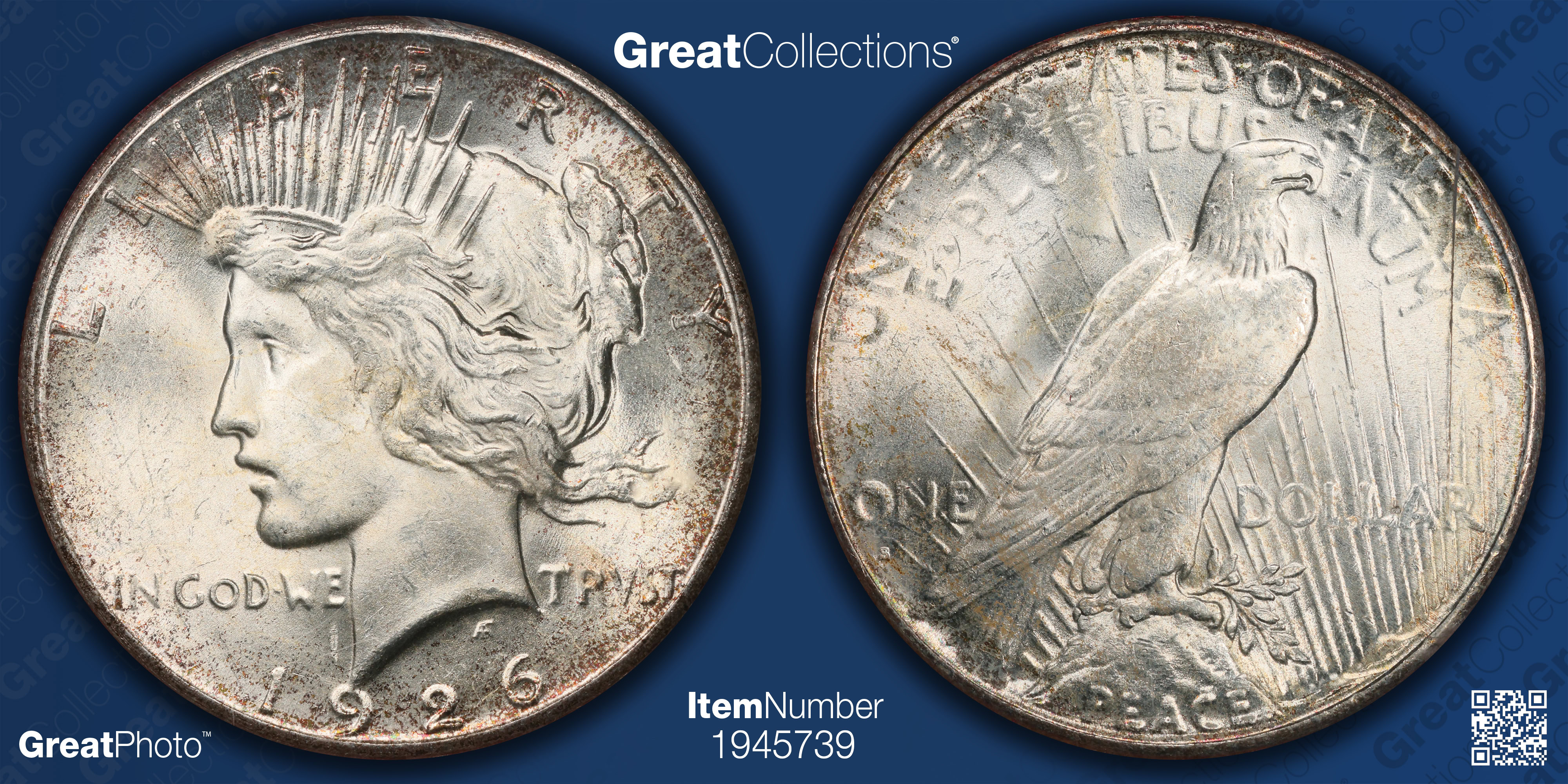 1926-S Peace Silver Dollar MS-65 (Redfield Collection) (Paramount Red ...
