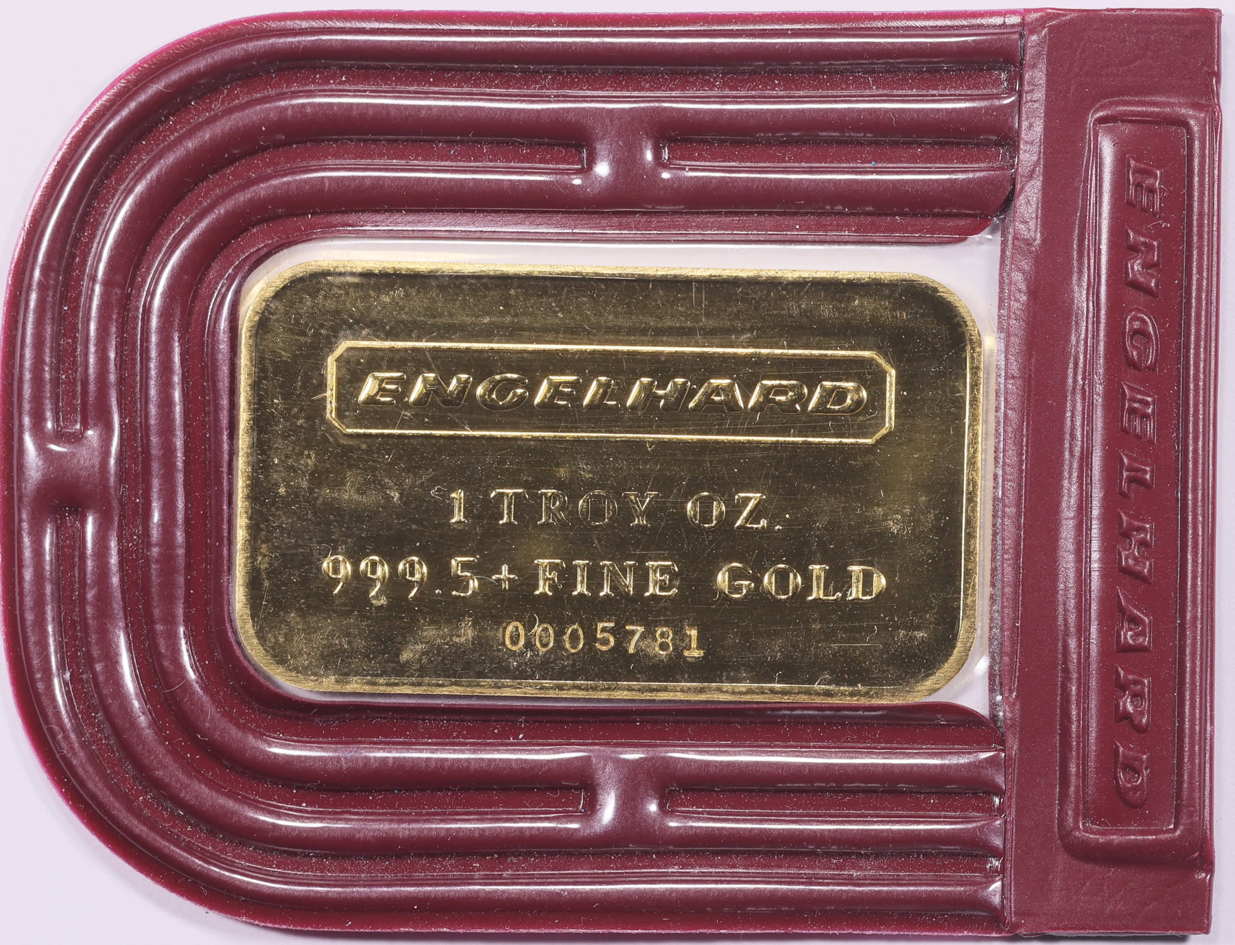 ND Gold 1oz Engelhard Ingot/Bar Uncertified in Original Sealed Plastic ...