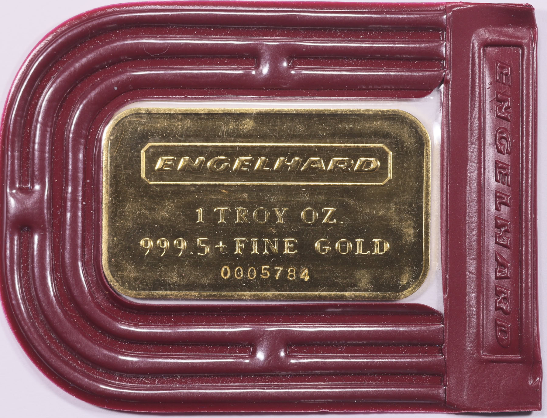 ND Gold 1oz Engelhard Ingot/Bar Uncertified in Original Sealed Plastic ...