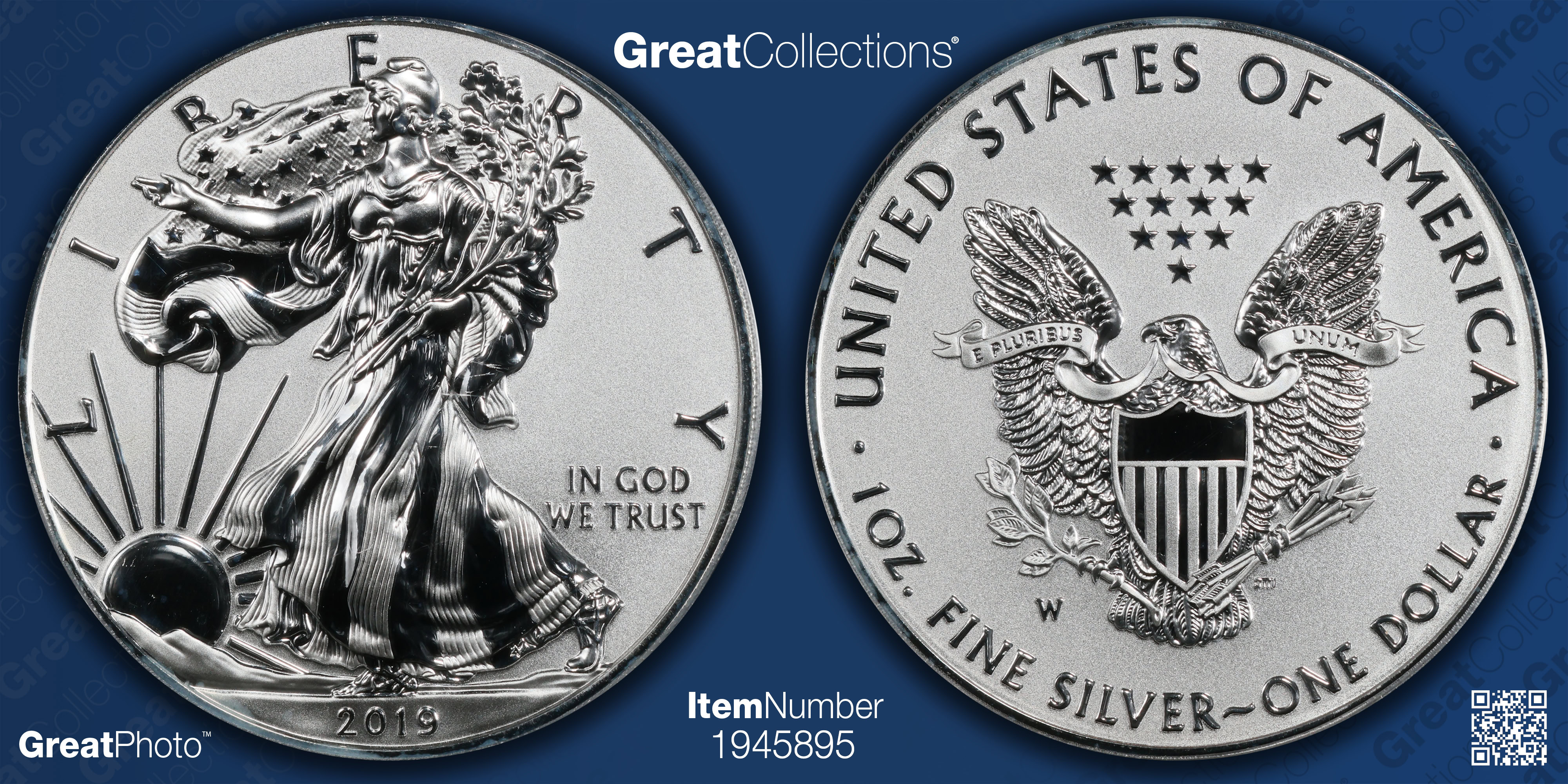 2019-W $1 Silver Eagle Enhanced Reverse Proof (From the Pride of Two ...