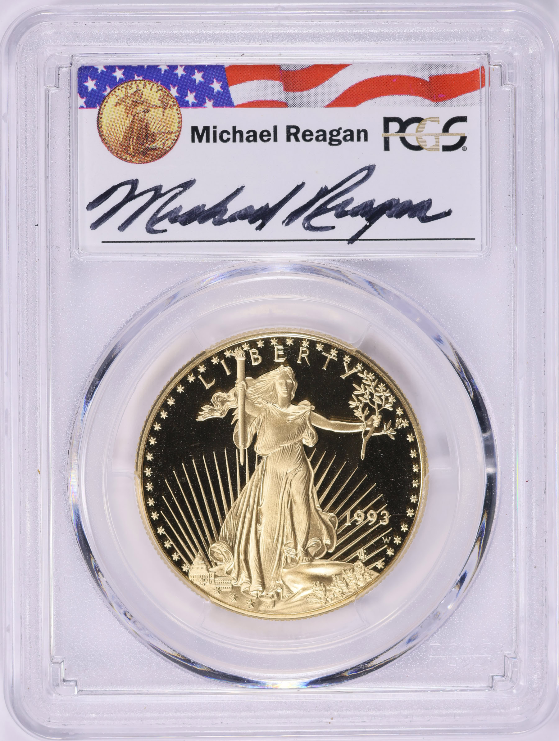 1993-W $50 One-Ounce Gold American Eagle Reagan Legacy Series PCGS ...