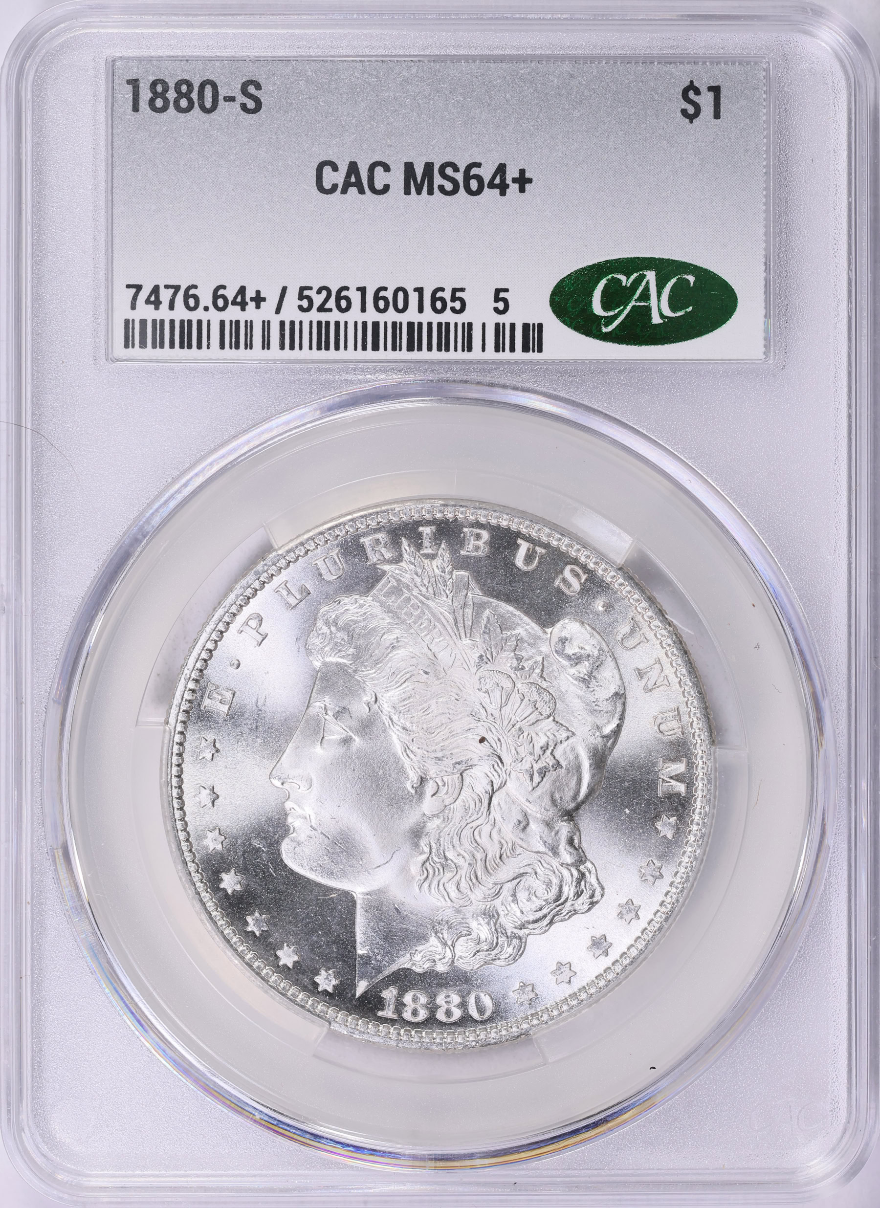 1880-S Morgan Silver Dollar CACG MS-64+ (Item 1945948 ...