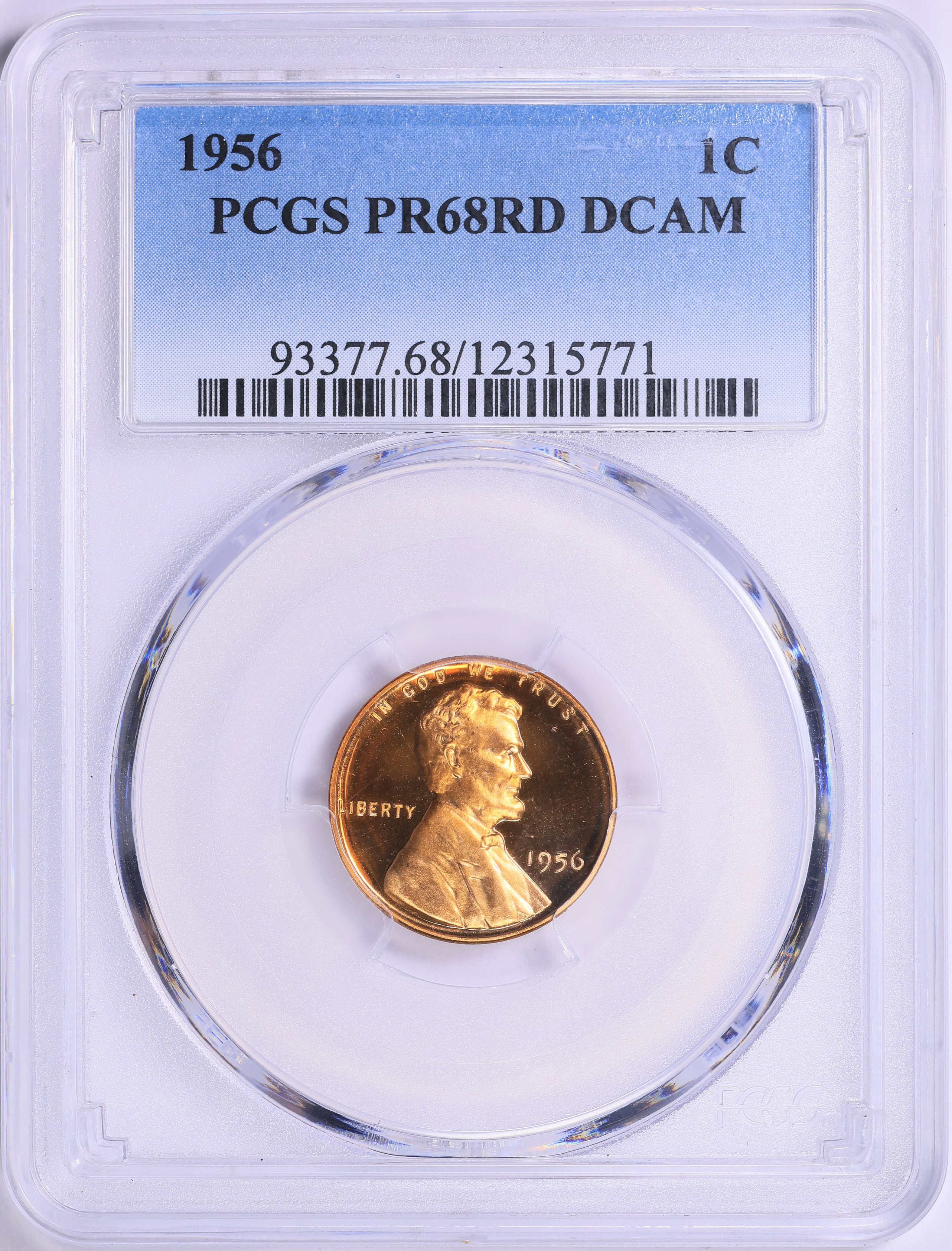 1956 Lincoln Cent PCGS Proof-68 RD DCAM (Item 1946215 ...