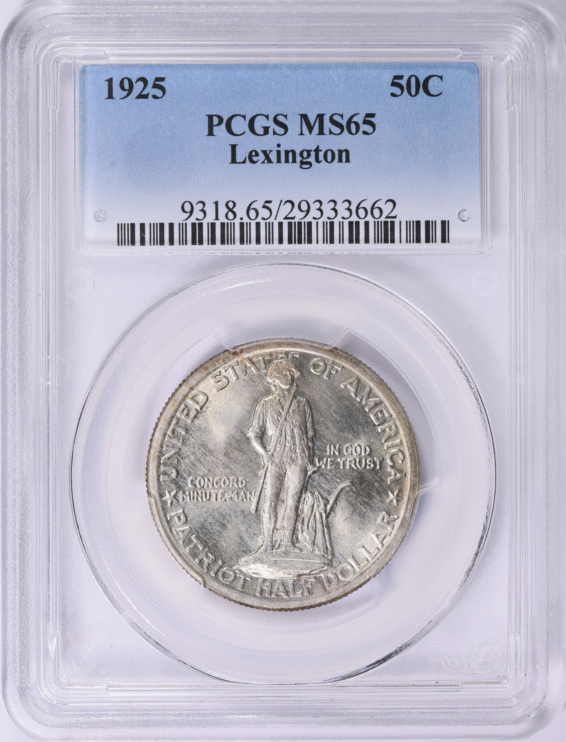 1925 Lexington-Concord Sesquicentennial Half Dollar PCGS MS-65 (Toned ...
