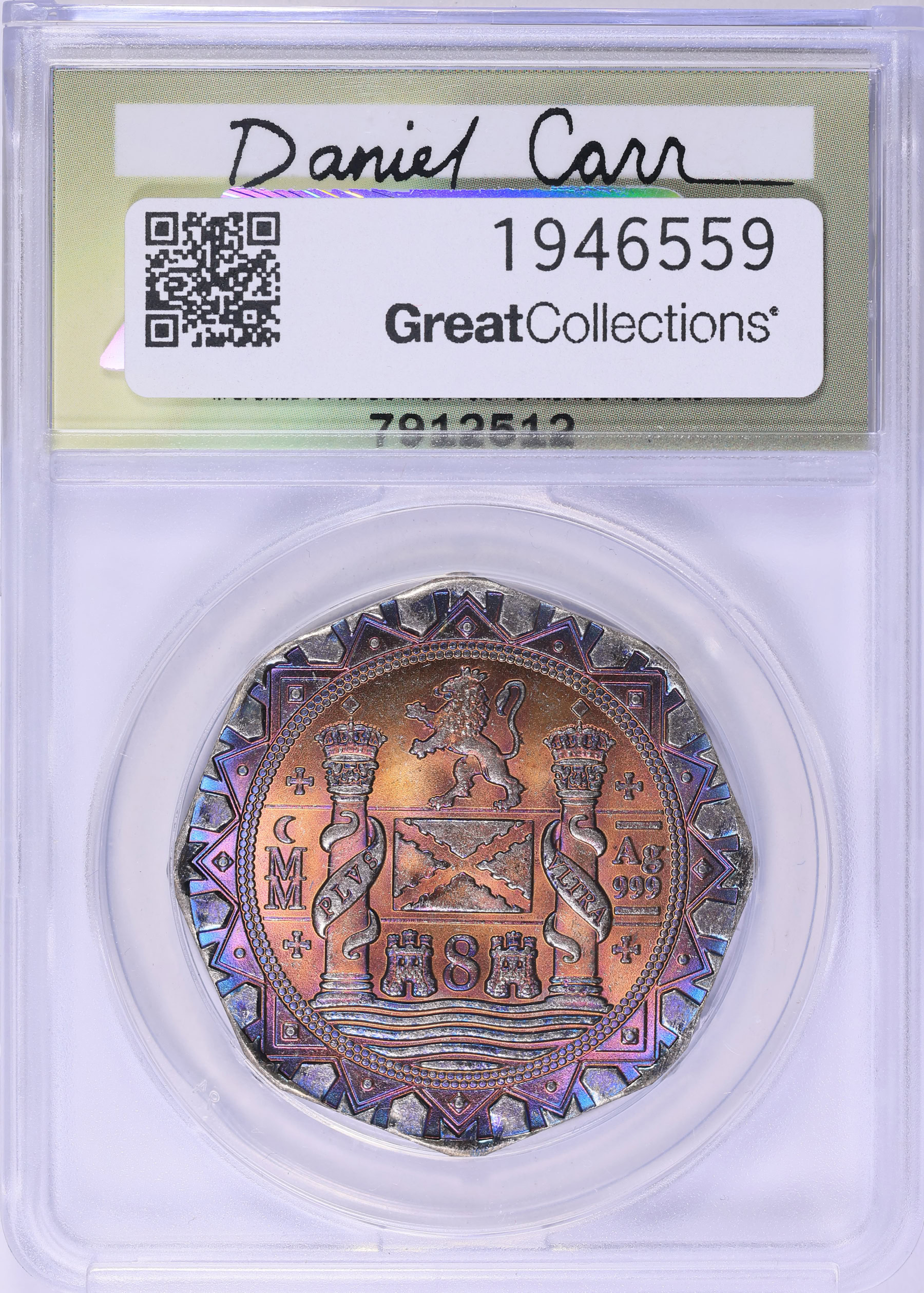ND Antiqued Color Silver Spice Islands Shipwreck Dan Carr Medal ANACS ...