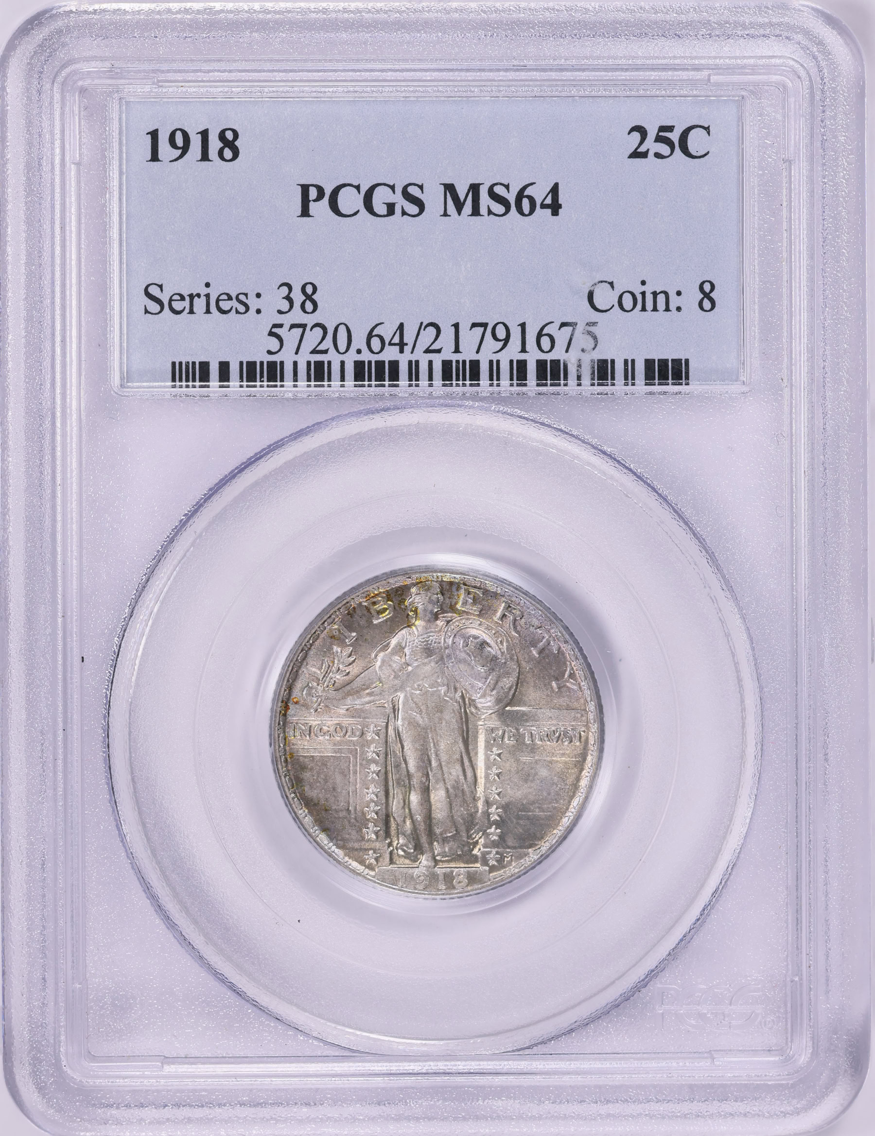 1918 Standing Liberty Quarter PCGS MS-64 (Item 1946831 ...