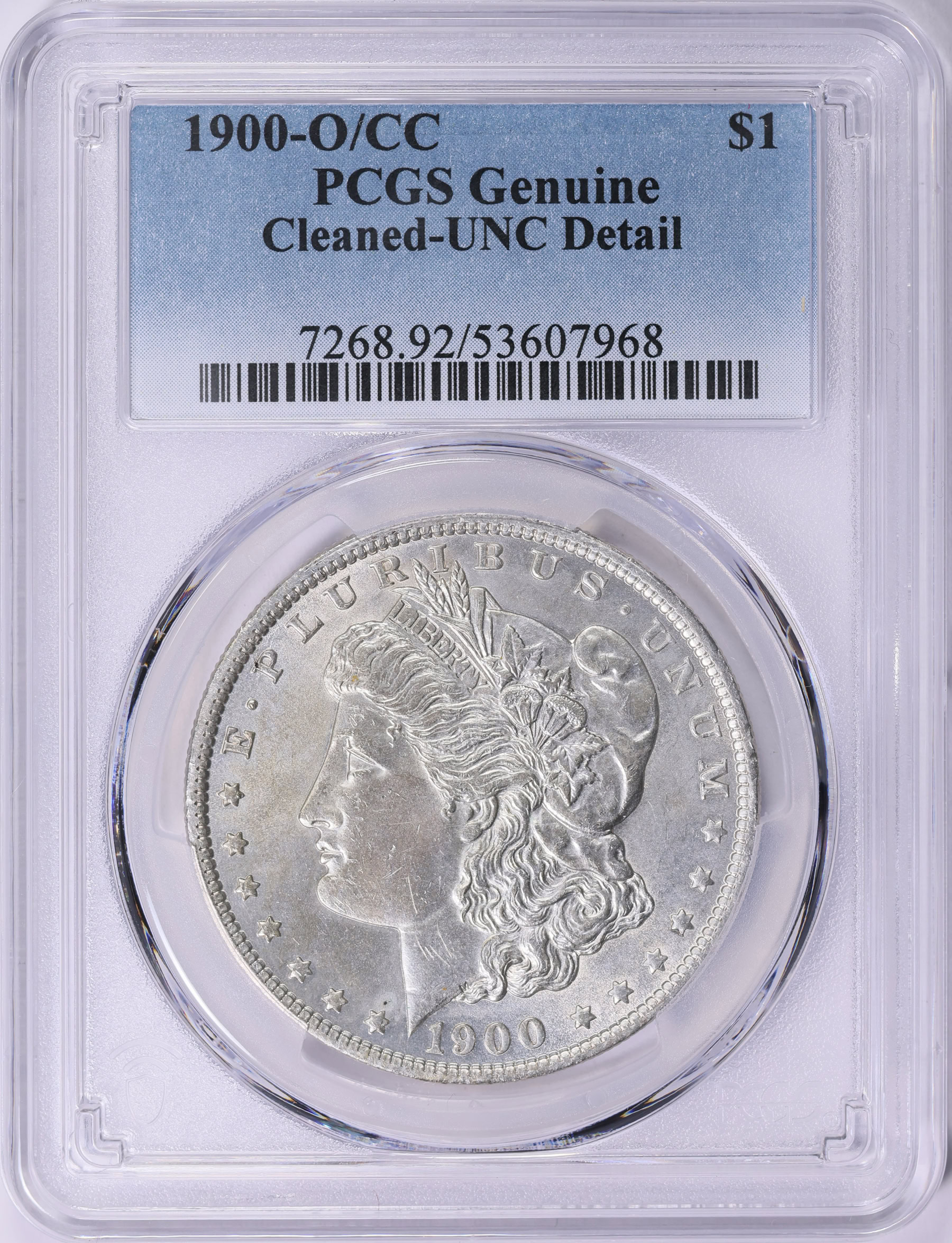 1900-O/CC Morgan Silver Dollar *Top 100* PCGS Genuine Unc Details (Item ...