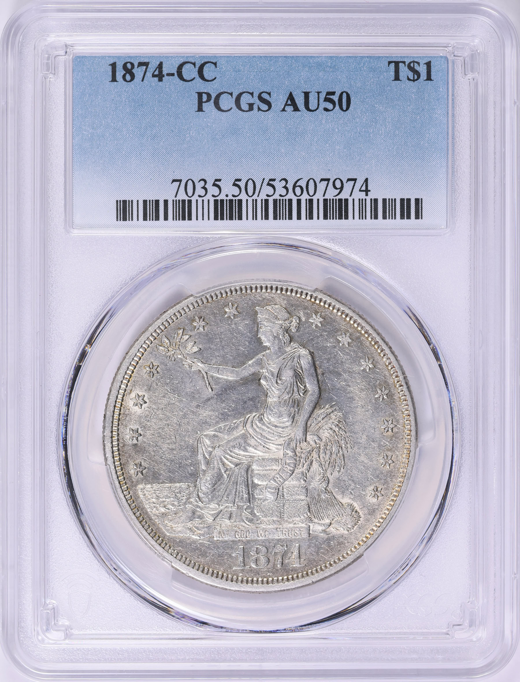 1874-CC Trade Silver Dollar PCGS AU-50 (Item 1947589 ...