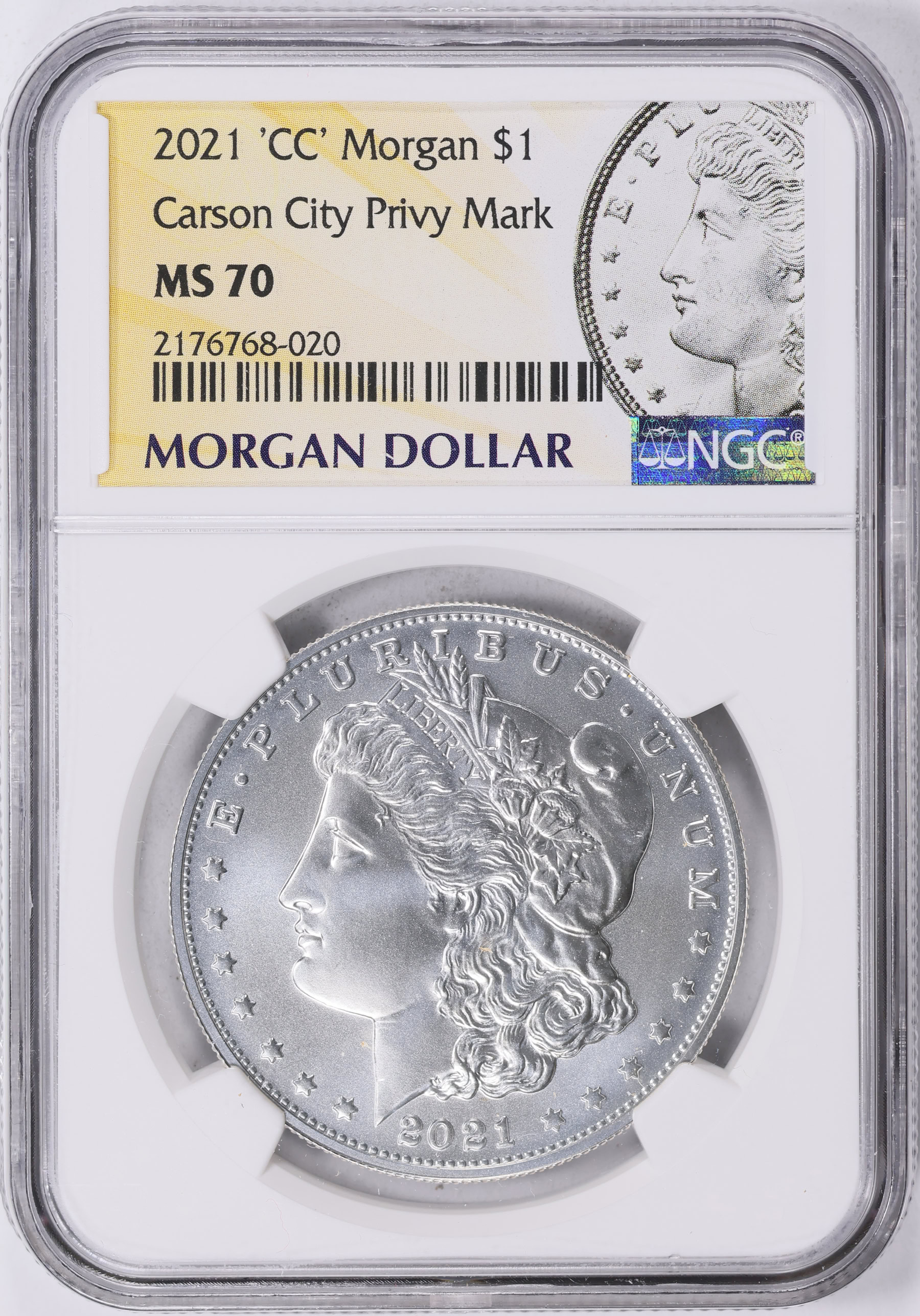 2021-CC Morgan Silver Dollar CC Privy 100th Anniversary NGC MS-70 (Item ...