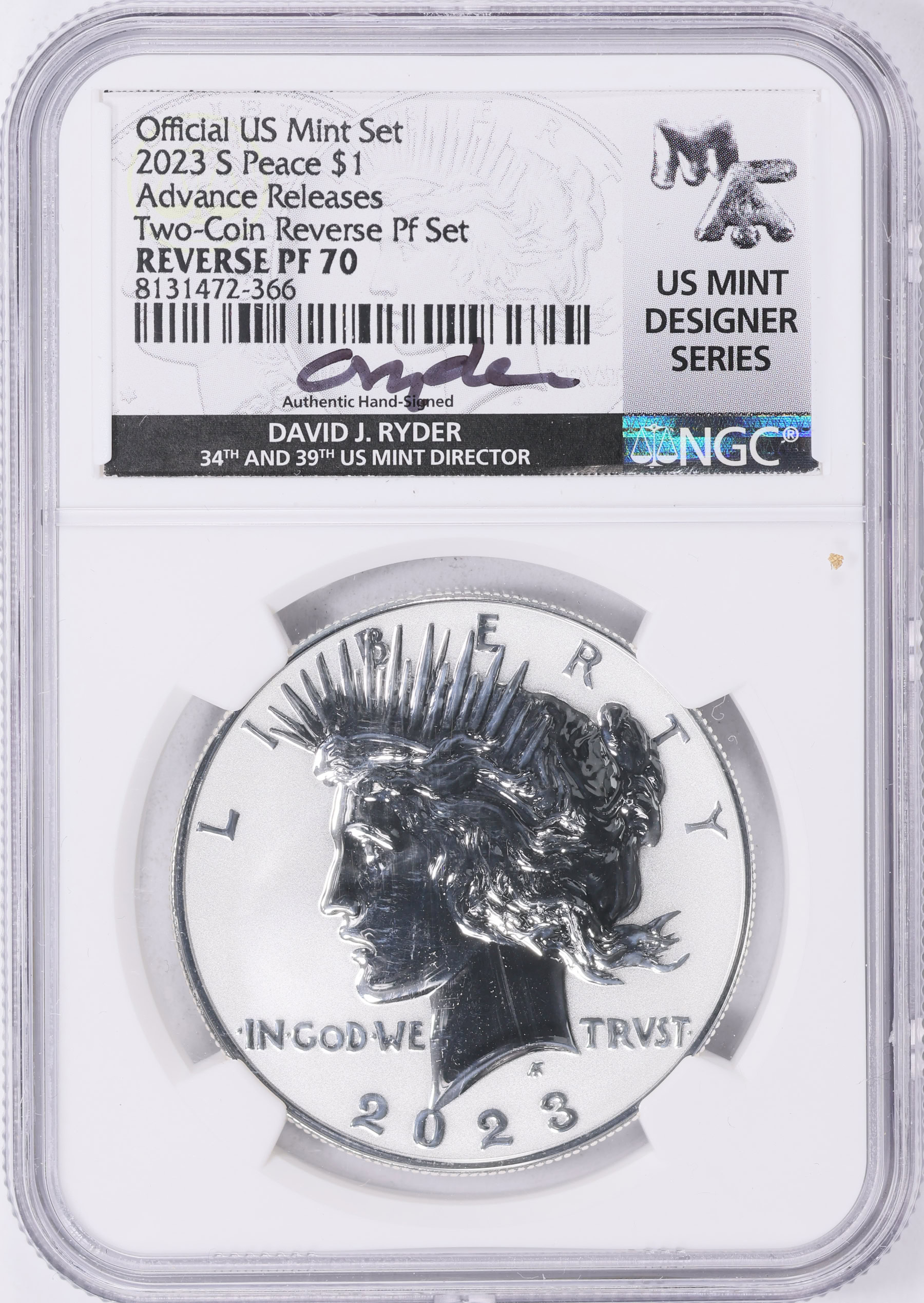 2023-S Peace Silver Dollar Reverse Proof Advance Releases NGC Proof-70 ...