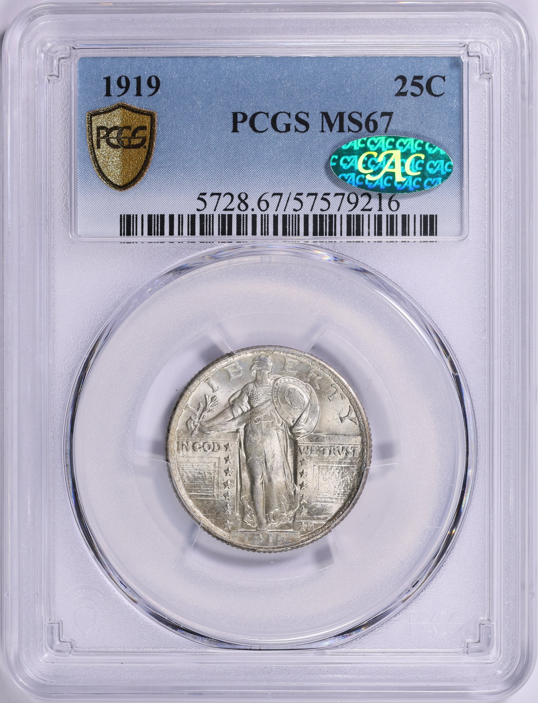 1919 Standing Liberty Quarter PCGS MS-67 (CAC Green) (Item 1948003 ...