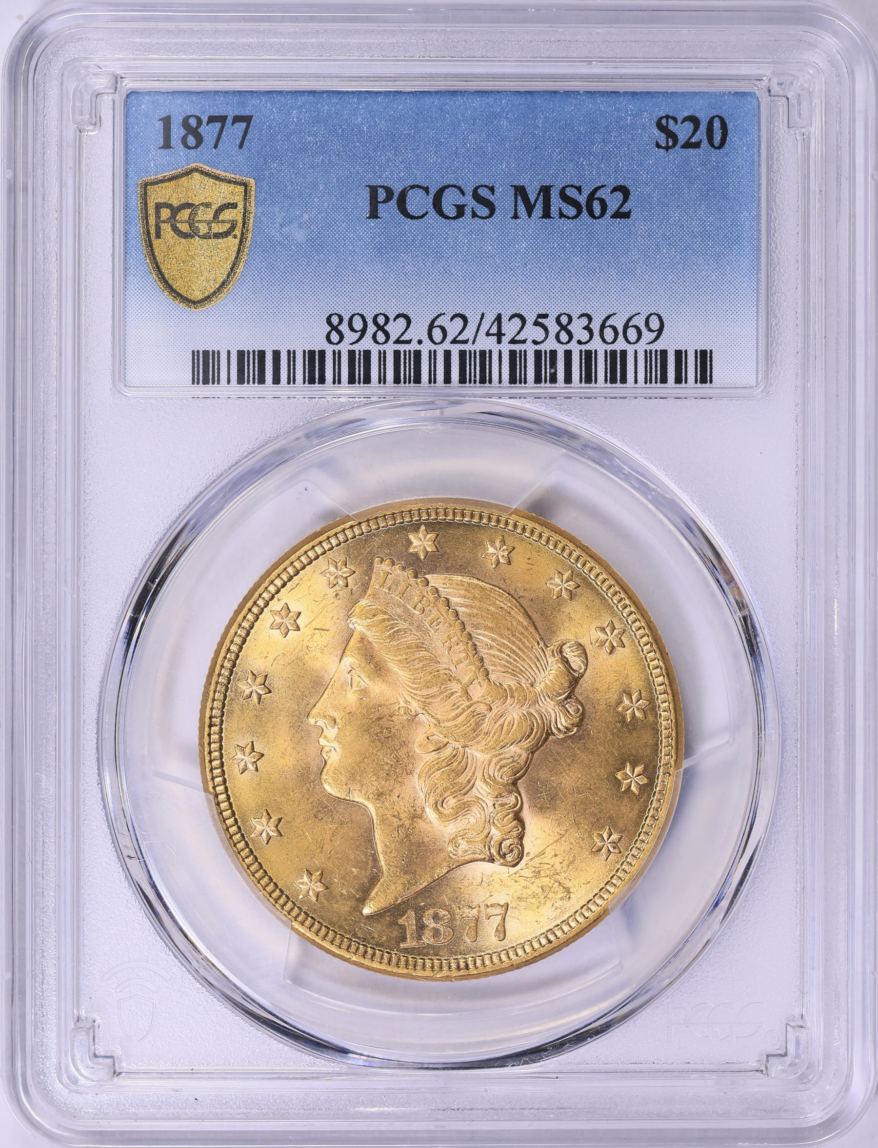 1877 Liberty Gold Double Eagle PCGS MS-62 (Item 1948089 ...
