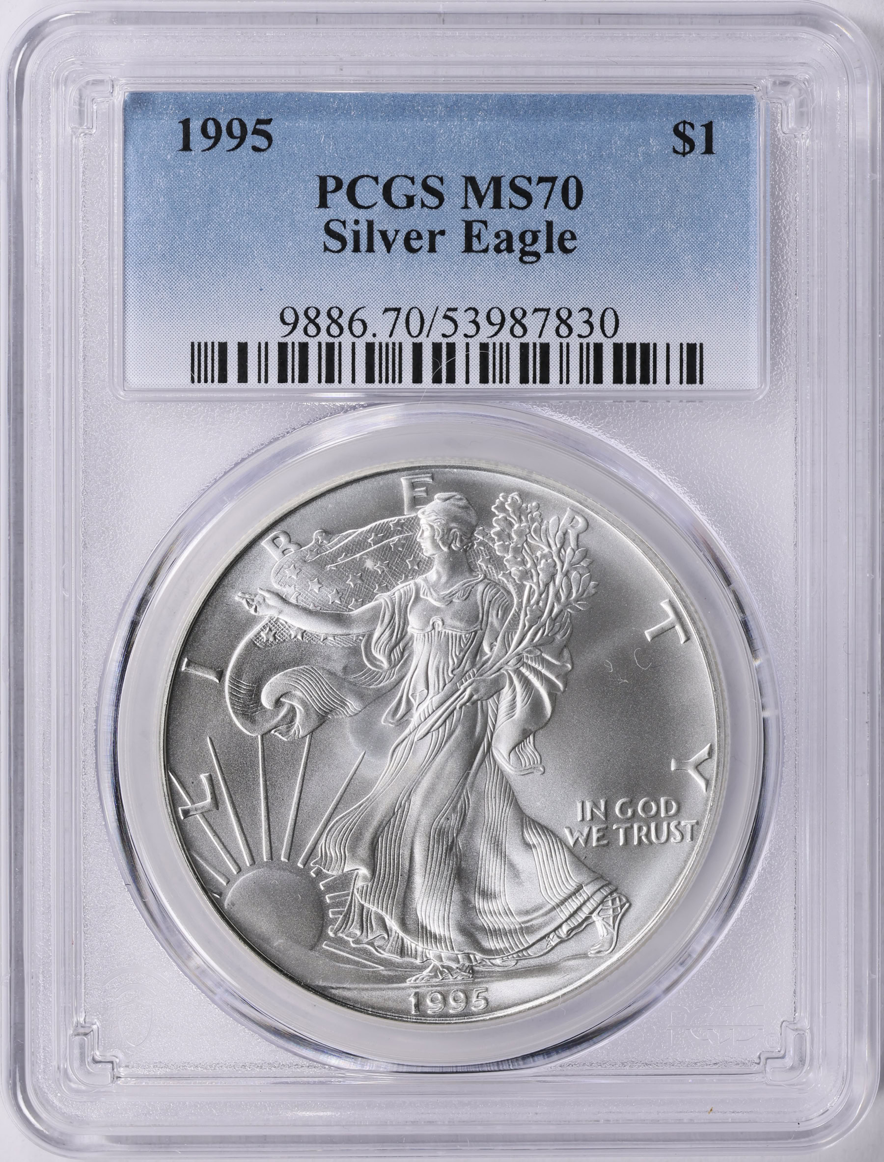 1995 $1 Silver Eagle PCGS MS-70 (Item 1948101) | GreatCollections Coin ...