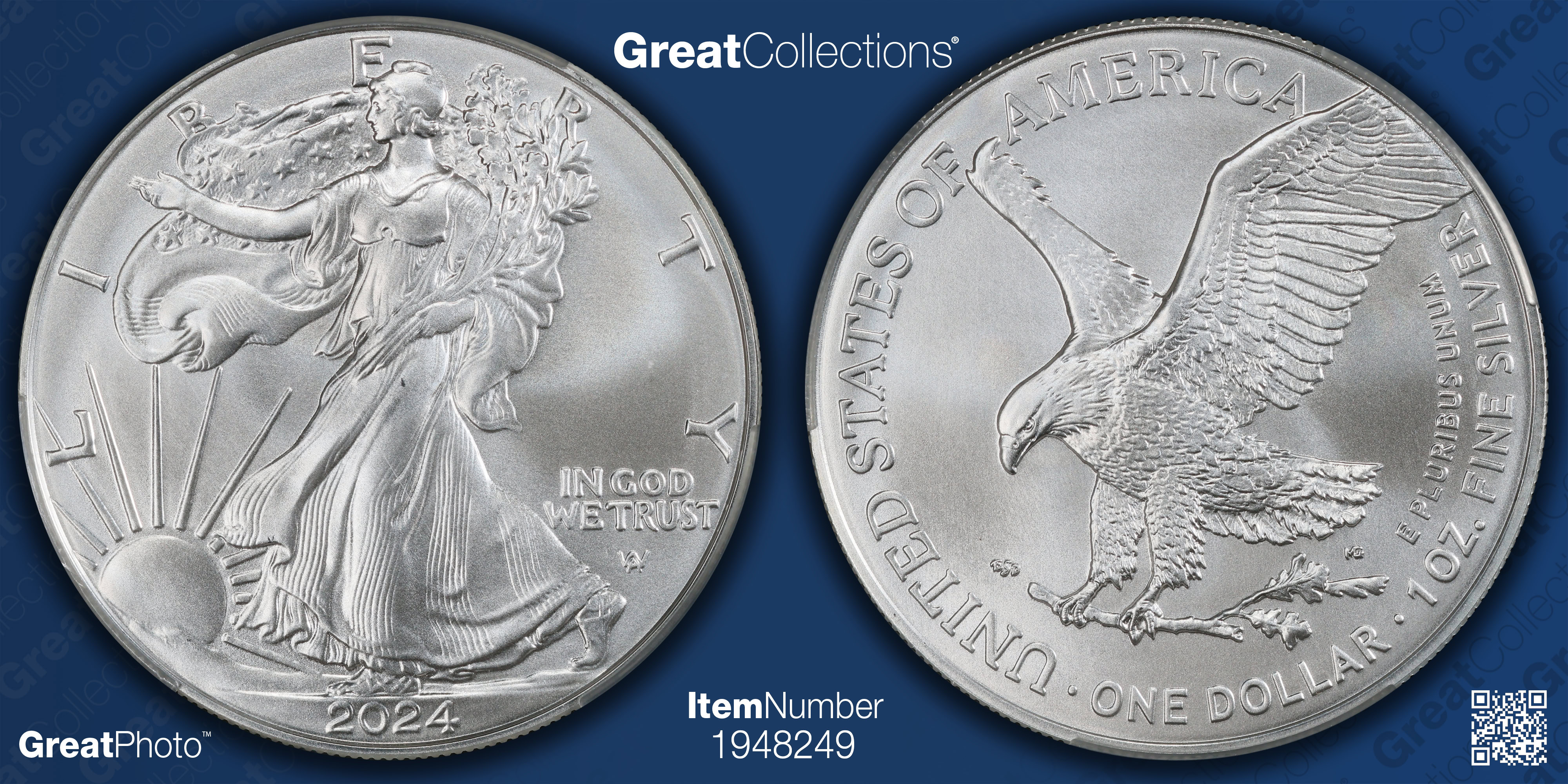 2024 $1 Silver Eagle First Delivery CACG MS-70 (Paul Nugget Signed ...