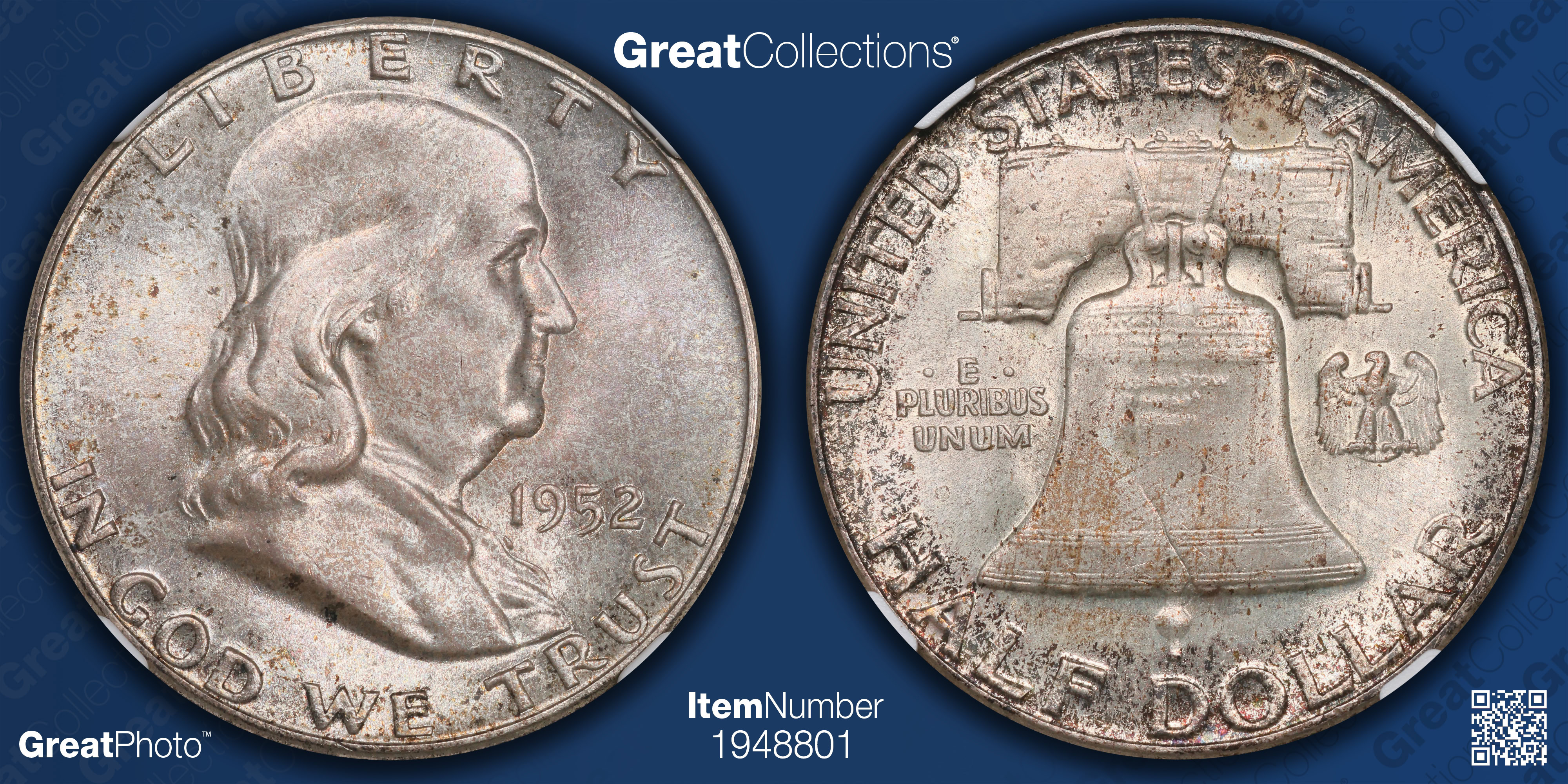 1952 Franklin Half Dollar NGC MS-67 FBL (Item 1948801 ...
