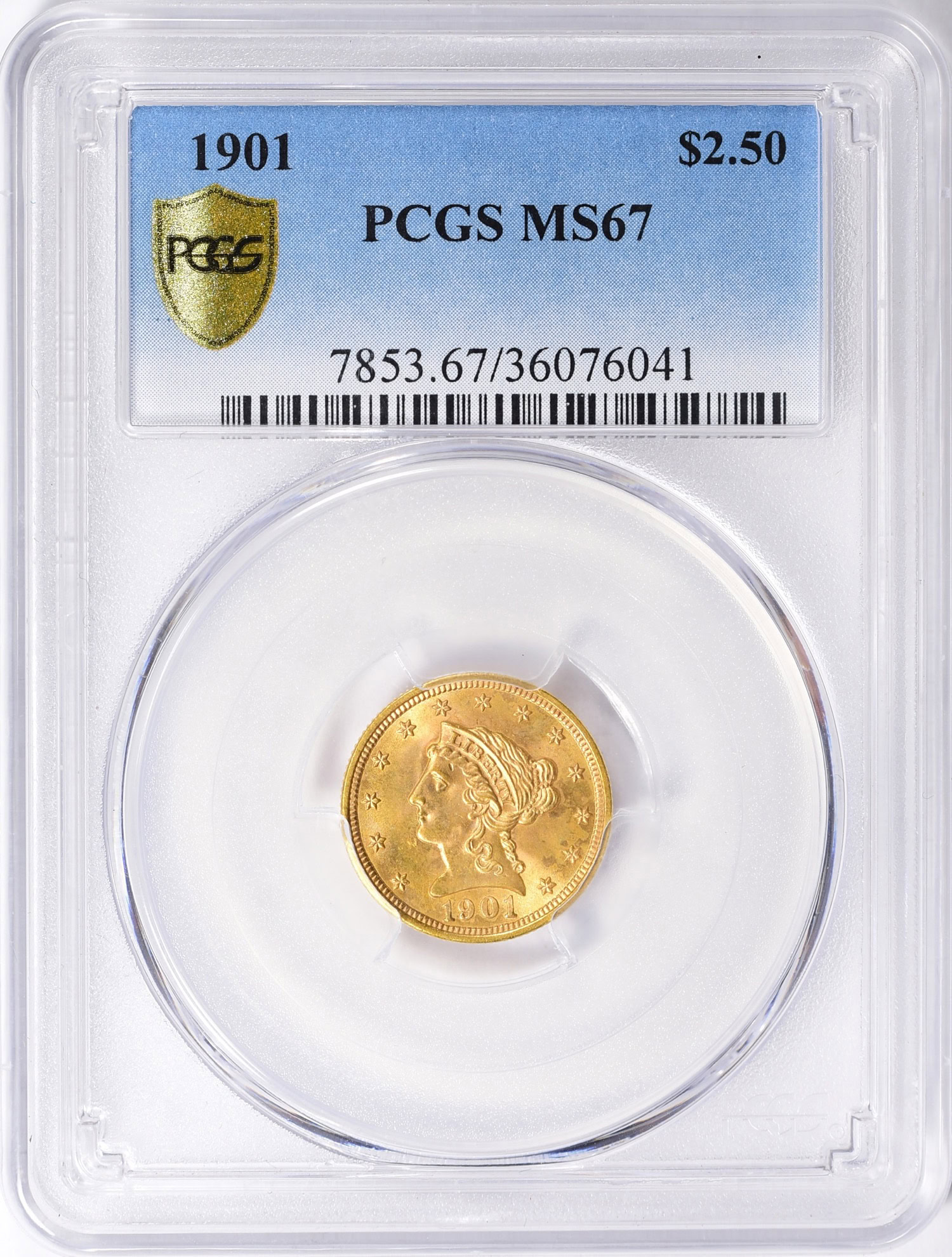 1901 Liberty Gold Quarter Eagle PCGS MS-67 (Item 1949687 ...