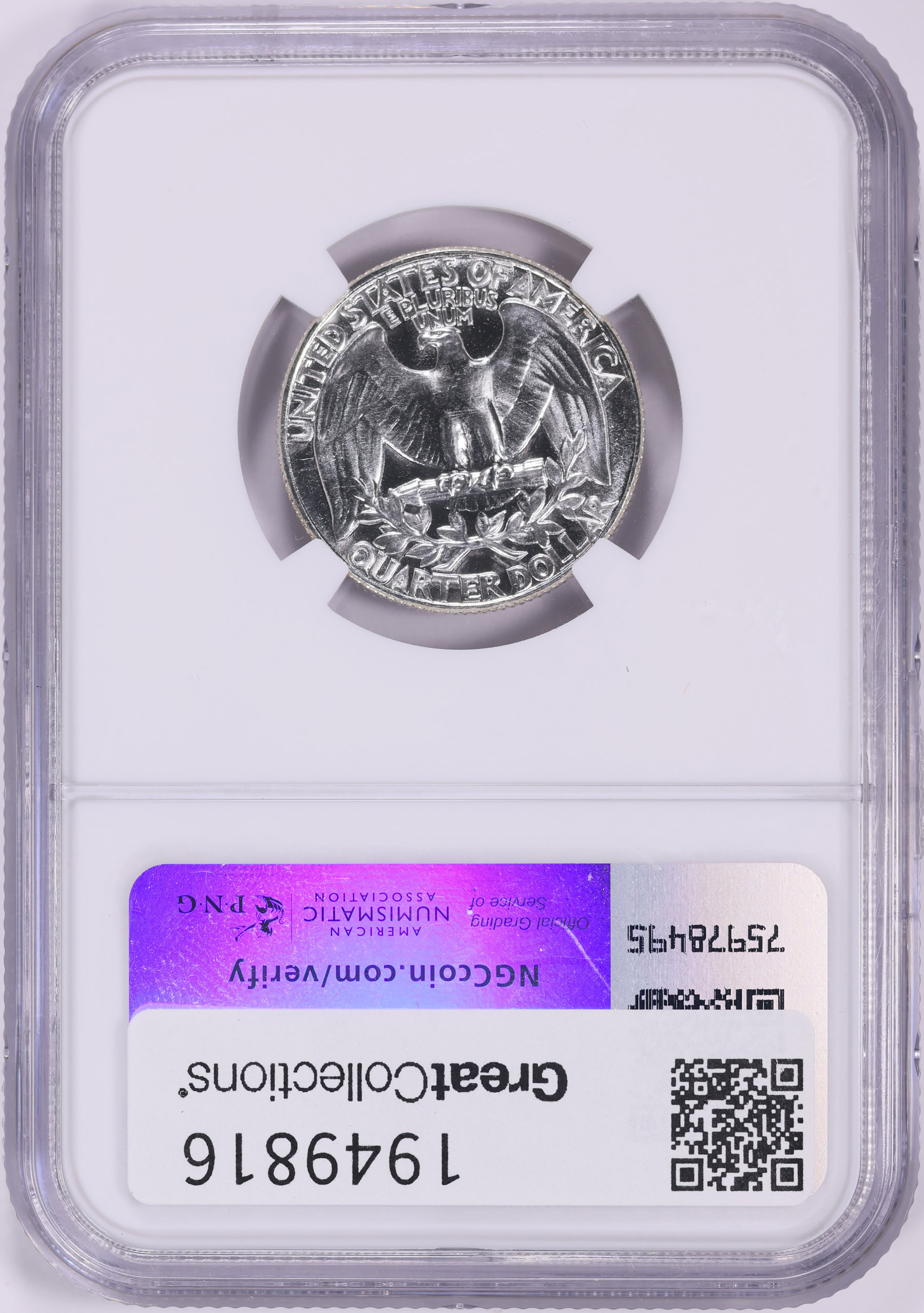 1955 Washington Quarter NGC Proof-68 (Item 1949816) | GreatCollections ...