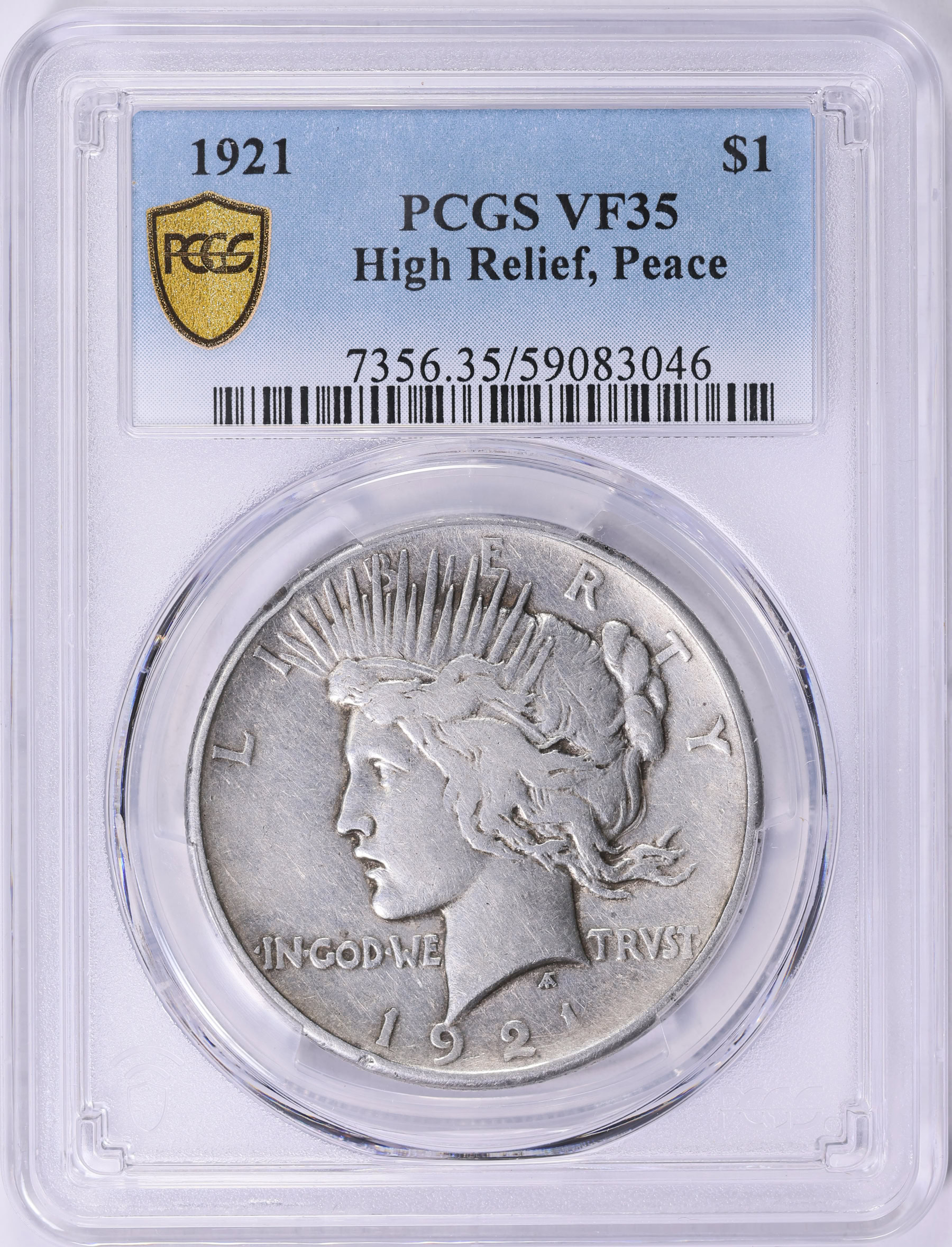 1921 Peace Silver Dollar High Relief PCGS VF-35 (Item 1949939 ...