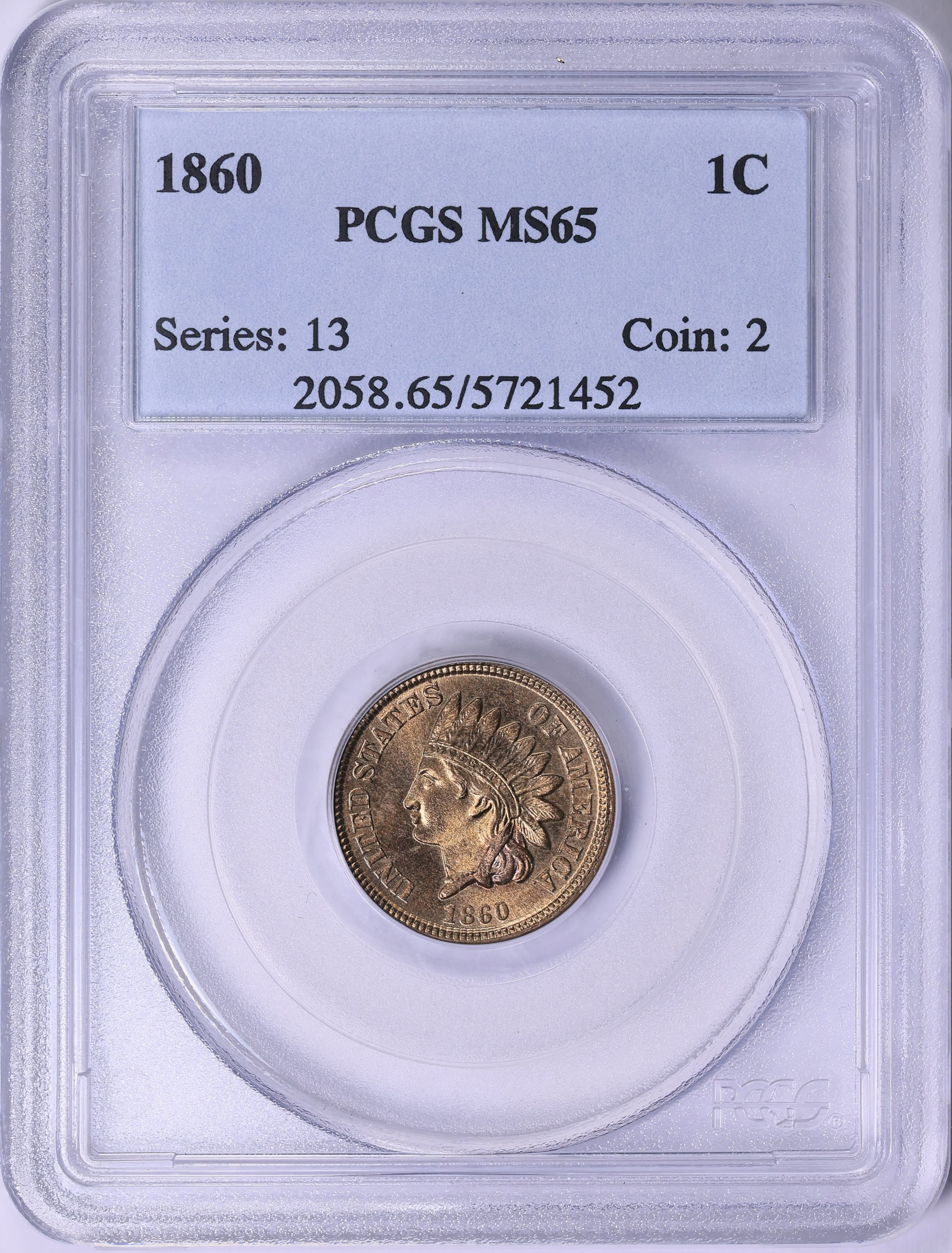 1860 Indian Cent PCGS MS-65 (Item 1950010) | GreatCollections Coin Auctions