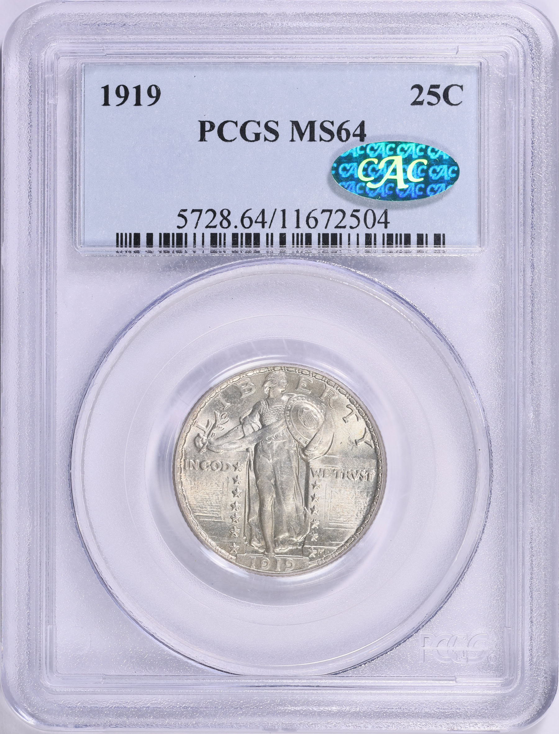 1919 Standing Liberty Quarter PCGS MS-64 (CAC Green) (Item 1950022 ...